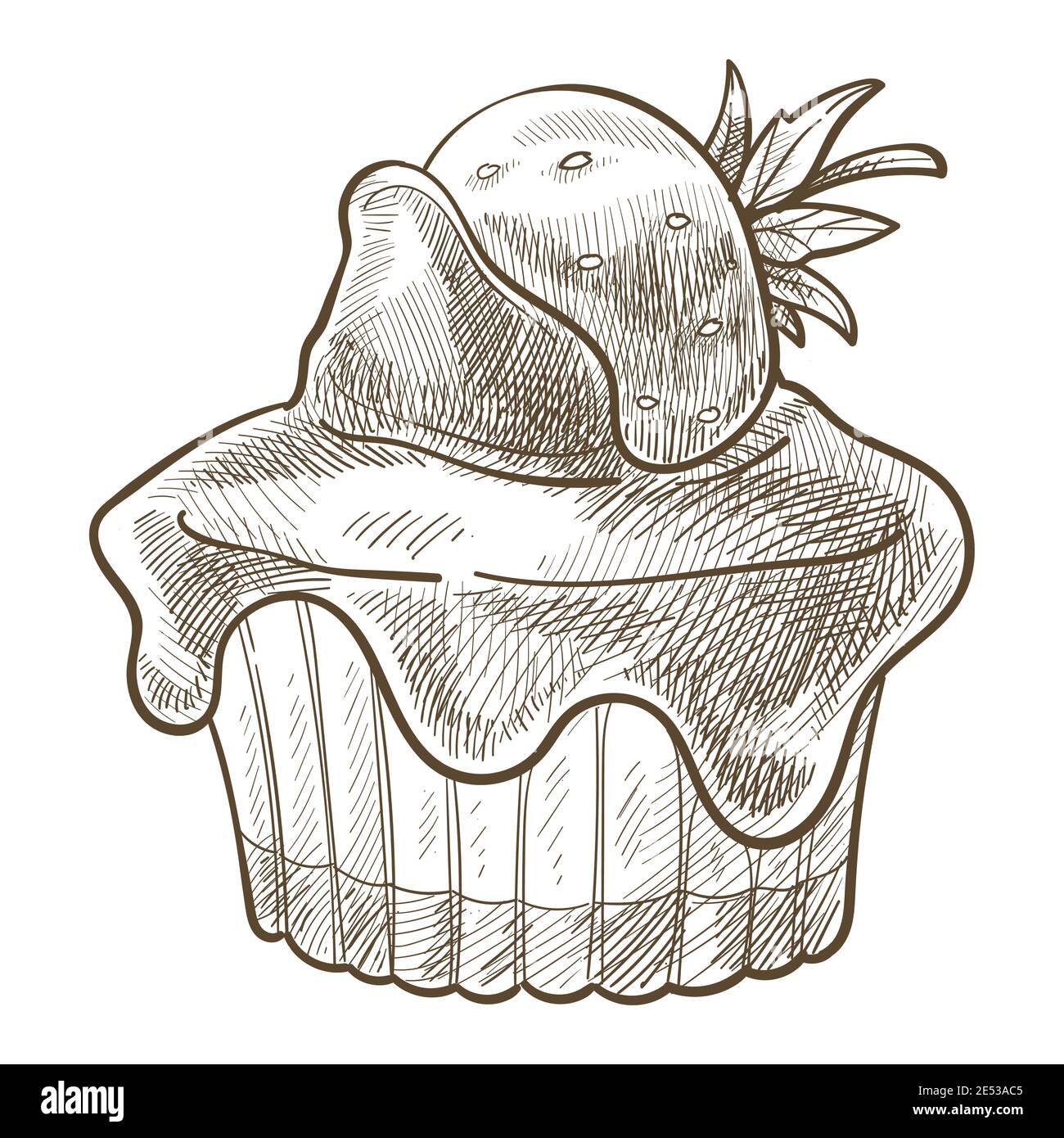 Glazed strawberry topping Stock Vector Images - Alamy