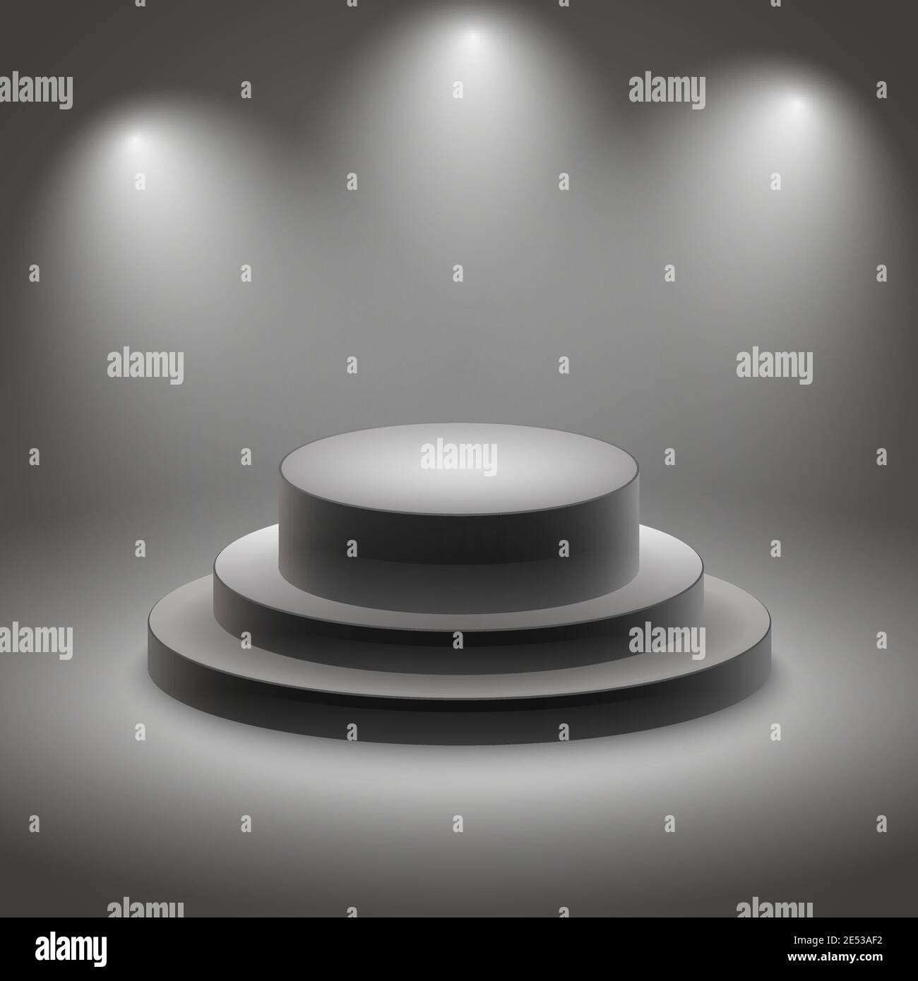 Black empty illuminated stage podium vector illustration Stock Vector ...