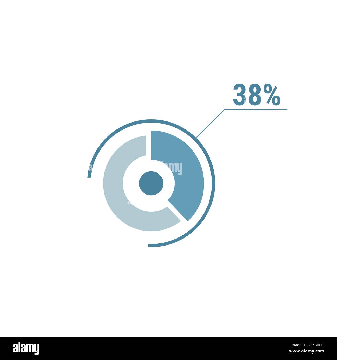 Circle diagram thirty eight percent pie chart 38. Circle percentage ...