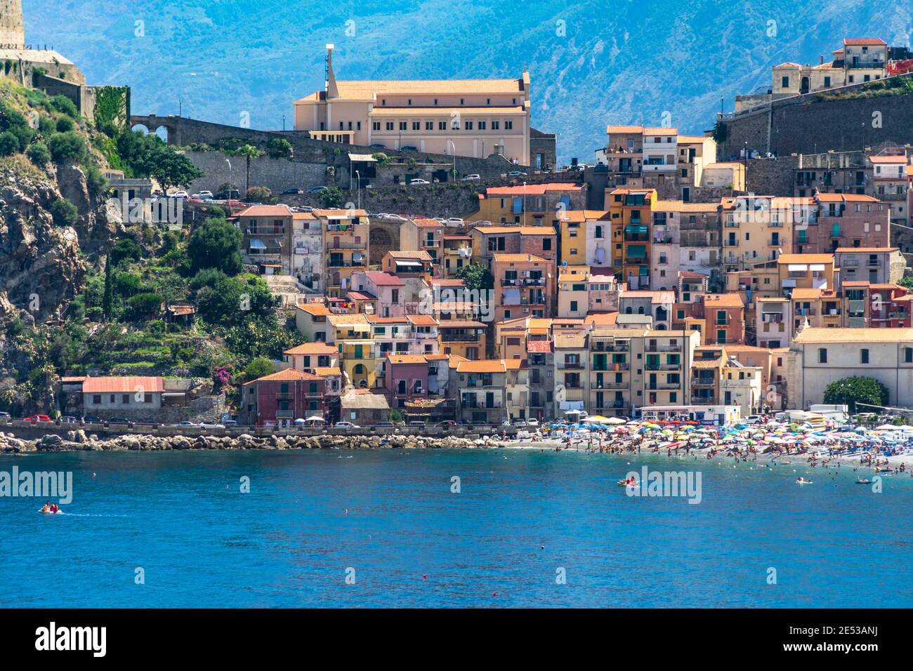 View of Scilla with its famous Chianalea district. Scilla is one of the ...