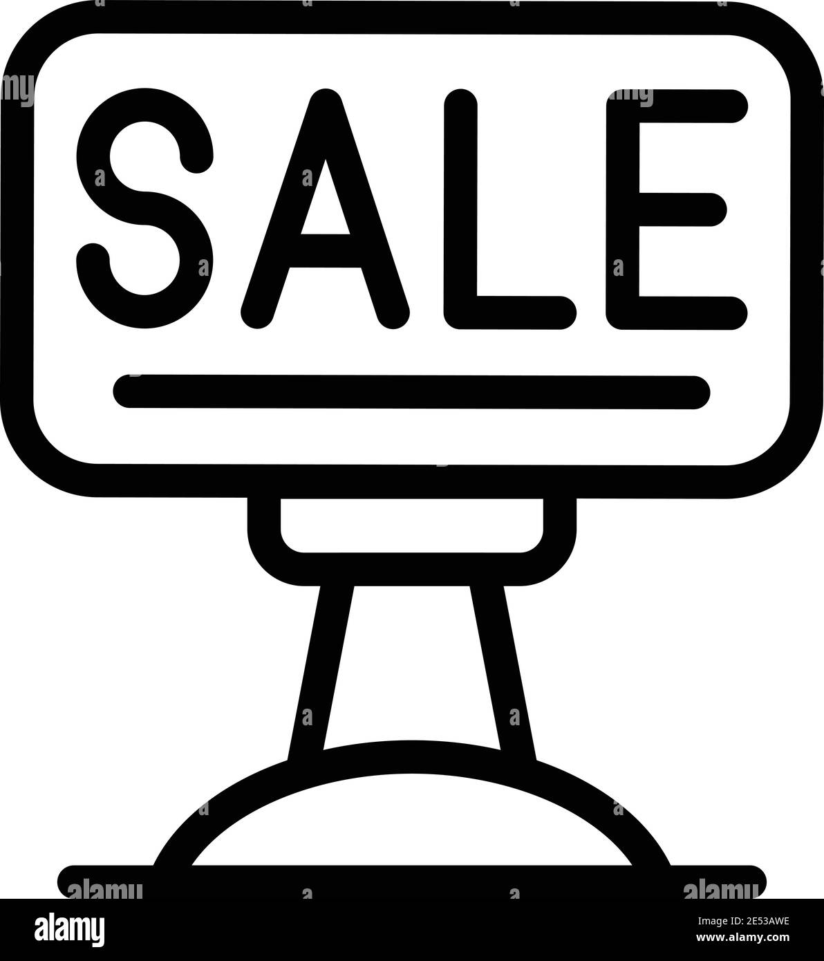 Sale house board icon. Outline sale house board vector icon for web ...