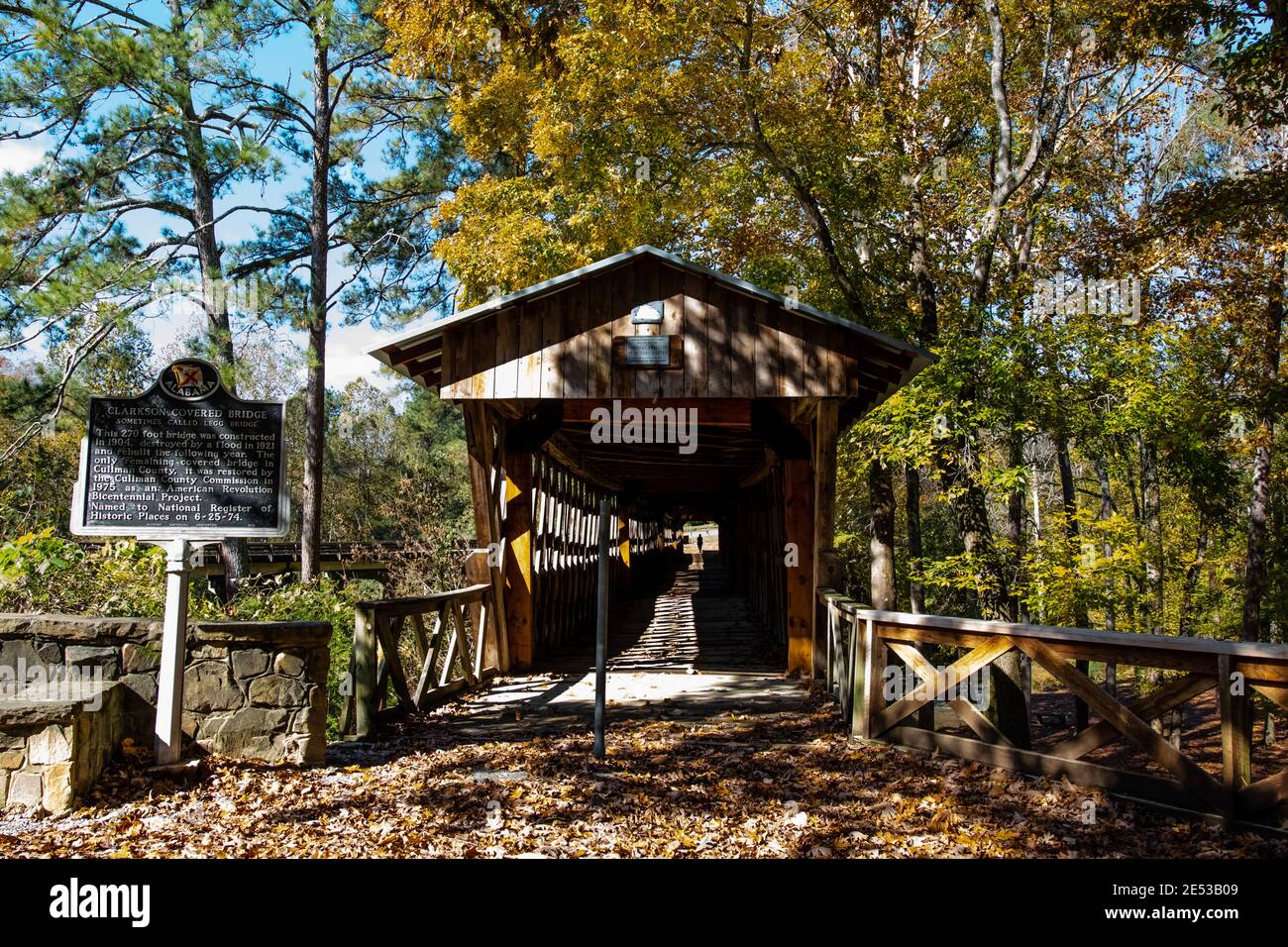 Bethel Alabama/USA-November 10, 2018: The Clarkson Covered Bridge is ...