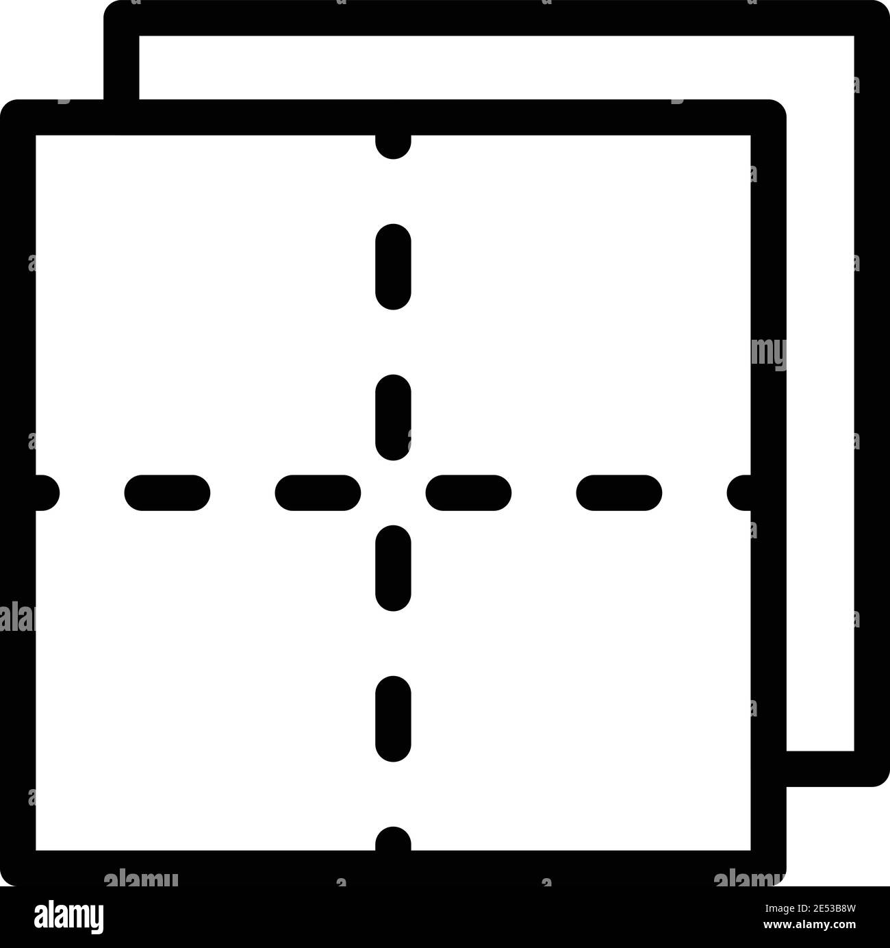 Dry tissue napkin icon. Outline dry tissue napkin vector icon for web ...