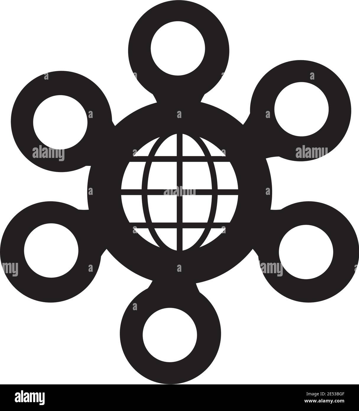 Atom chain icon logo design inspiraiton vector template Stock Vector ...