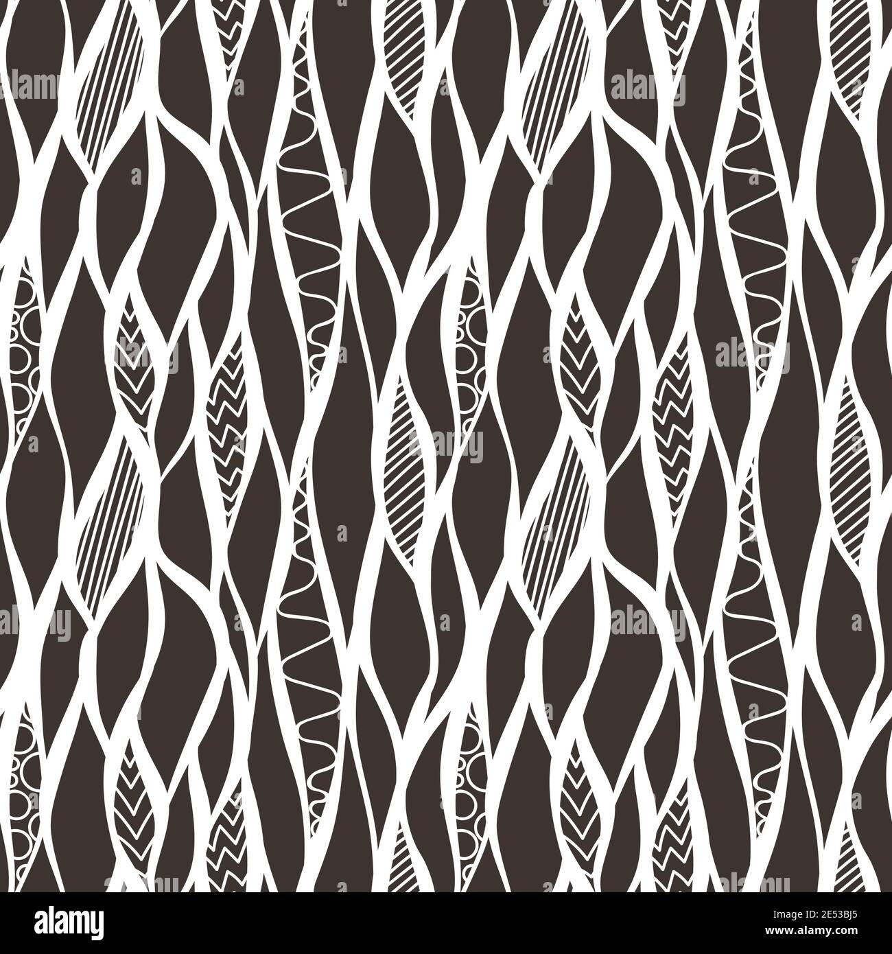 Seamless hand drawn ink pattern. Creative endless background with blots ...