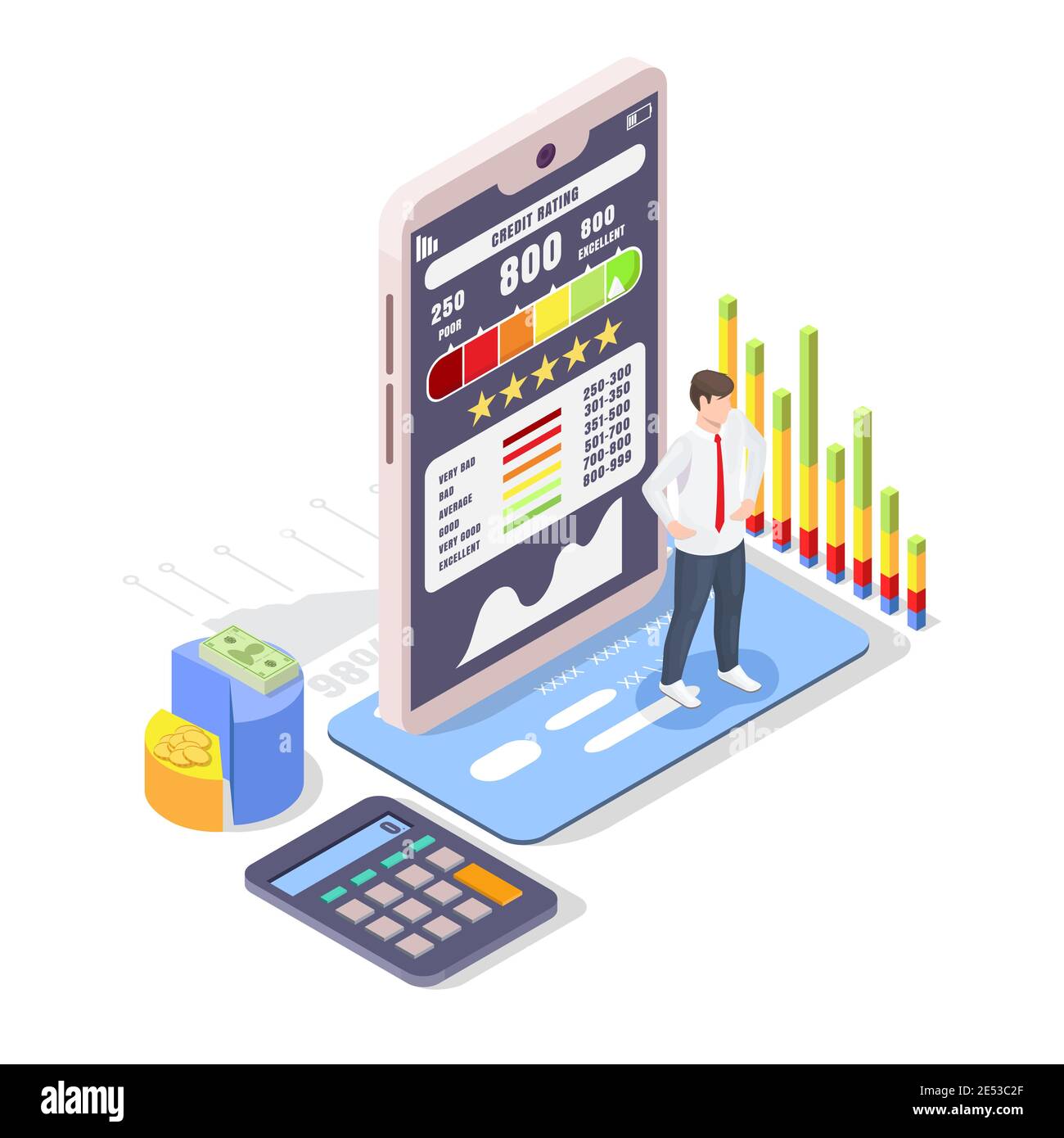 Excellent credit score, high personal credit rating online report ...