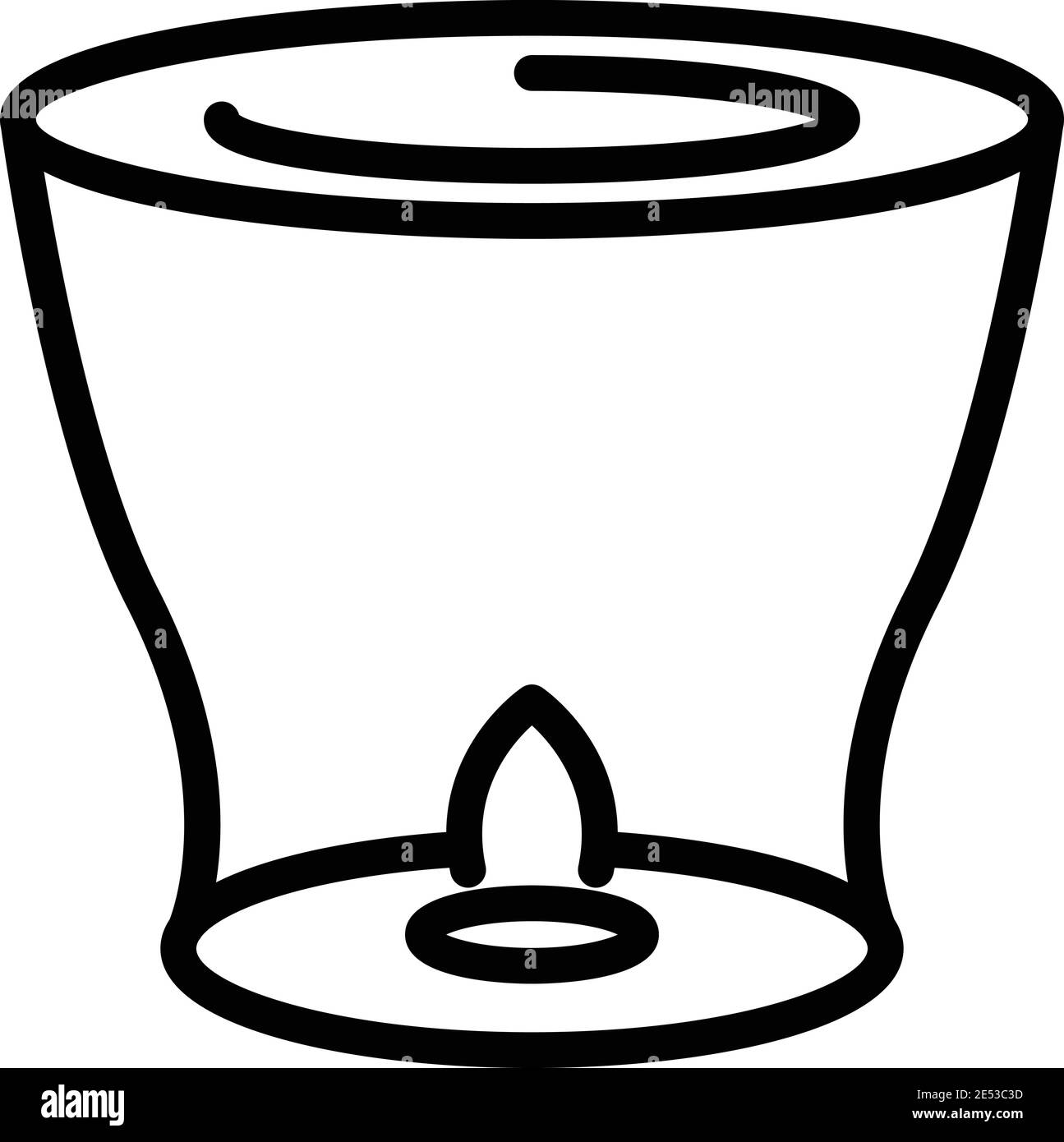 River floating lantern icon. Outline river floating lantern vector icon ...