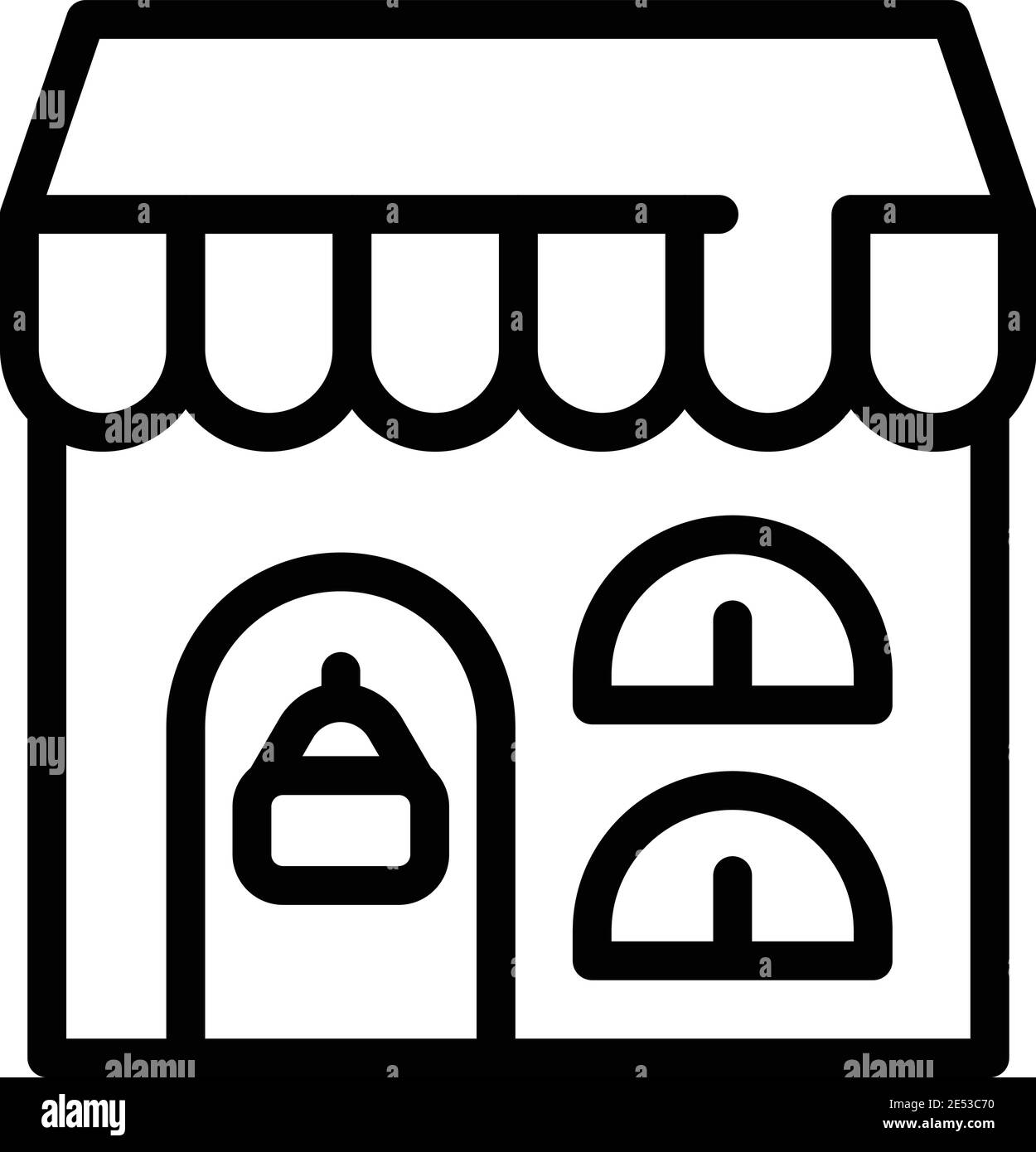 Rental shop icon. Outline rental shop vector icon for web design ...
