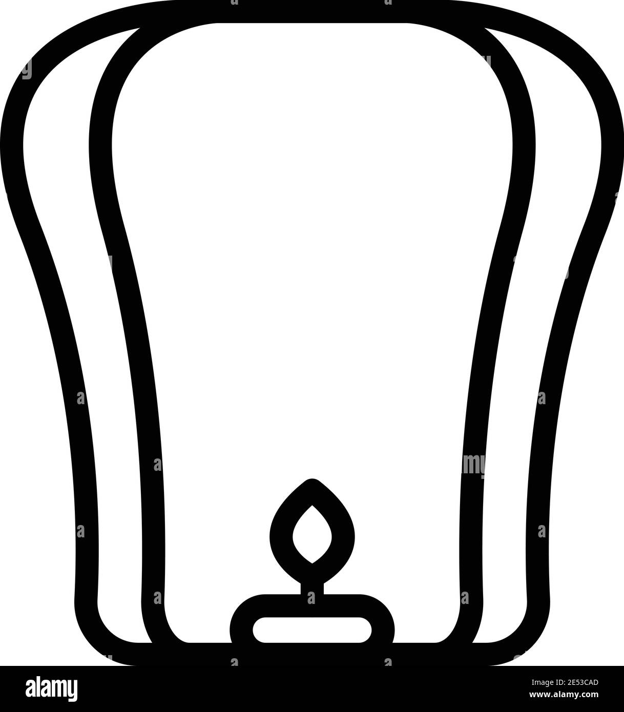 Festival floating lantern icon. Outline festival floating lantern ...