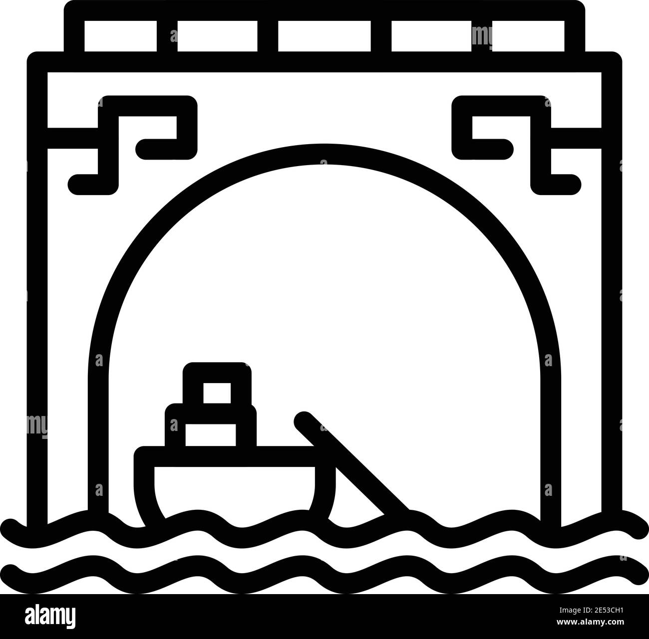 Traditional floating market icon. Outline traditional floating market ...