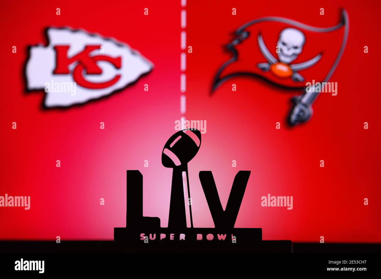 TAMPA BAY, USA, JANUARY, 25. 2021: Super Bowl LIV, the 55th Super Bowl ...