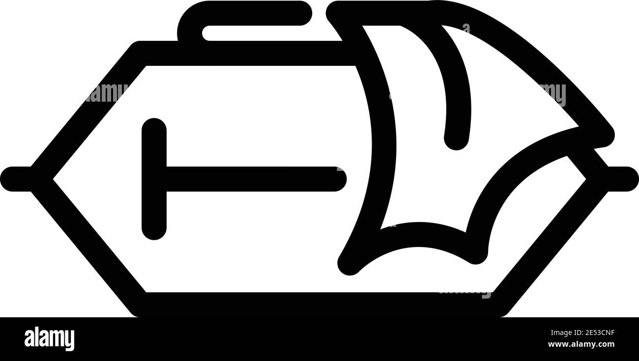 Wet tissue box icon. Outline wet tissue box vector icon for web design ...
