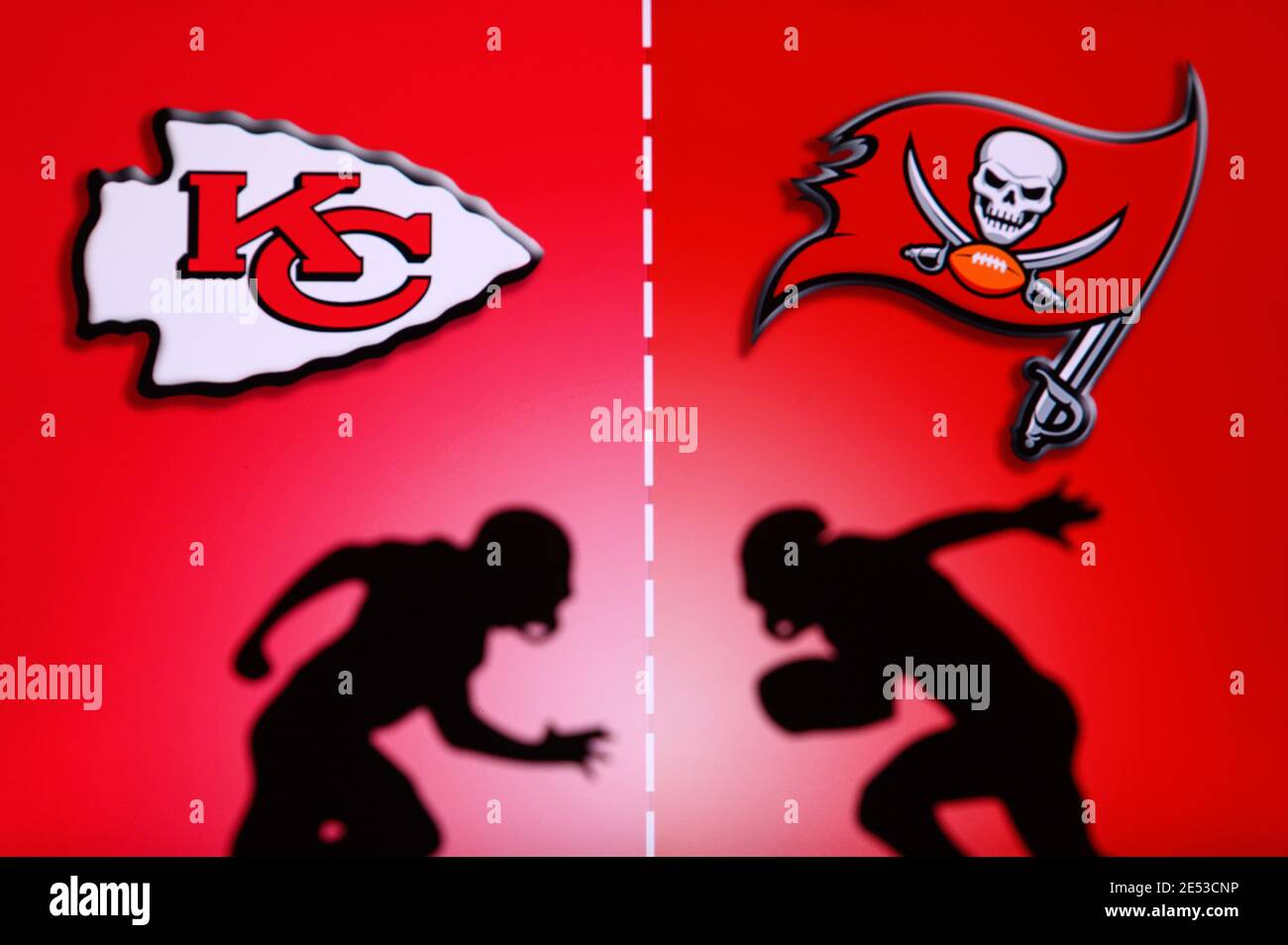 TAMPA BAY, USA, JANUARY, 25. 2021: Super Bowl LIV, the 55th Super Bowl ...