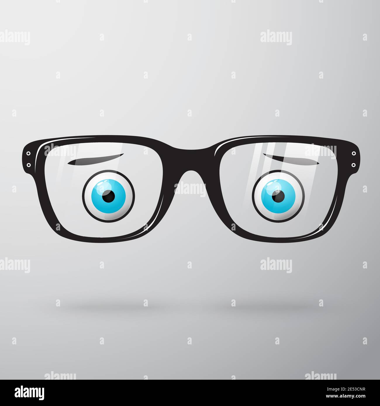 Worried glasses with eyes icon isolated vector illustration Stock ...
