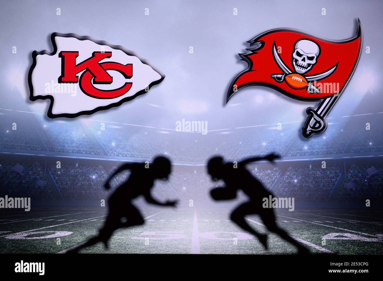 TAMPA BAY, USA, JANUARY, 25. 2021: Super Bowl LIV, the 55th Super Bowl ...