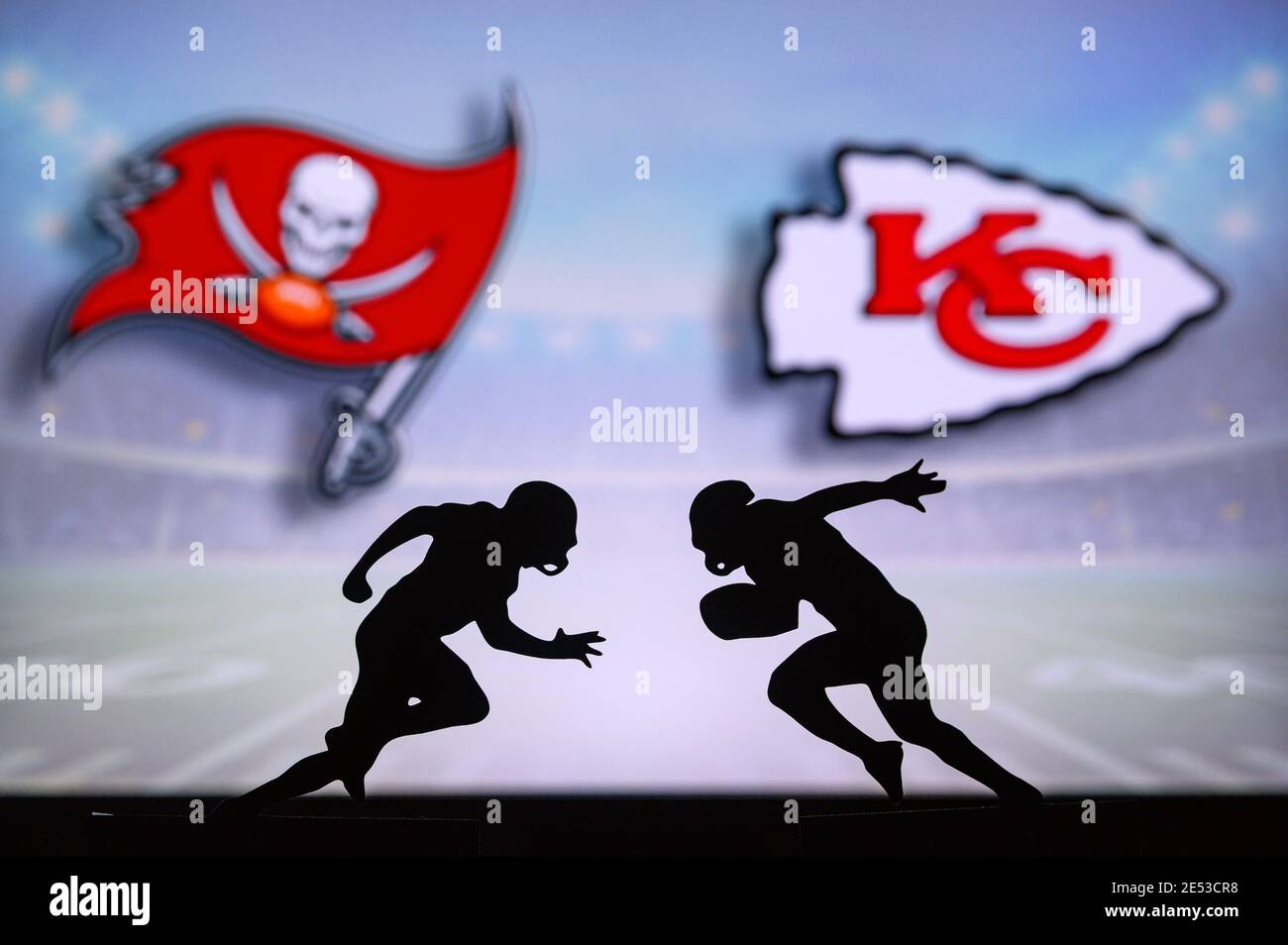 TAMPA BAY, USA, JANUARY, 25. 2021: Super Bowl LIV, the 55th Super Bowl ...