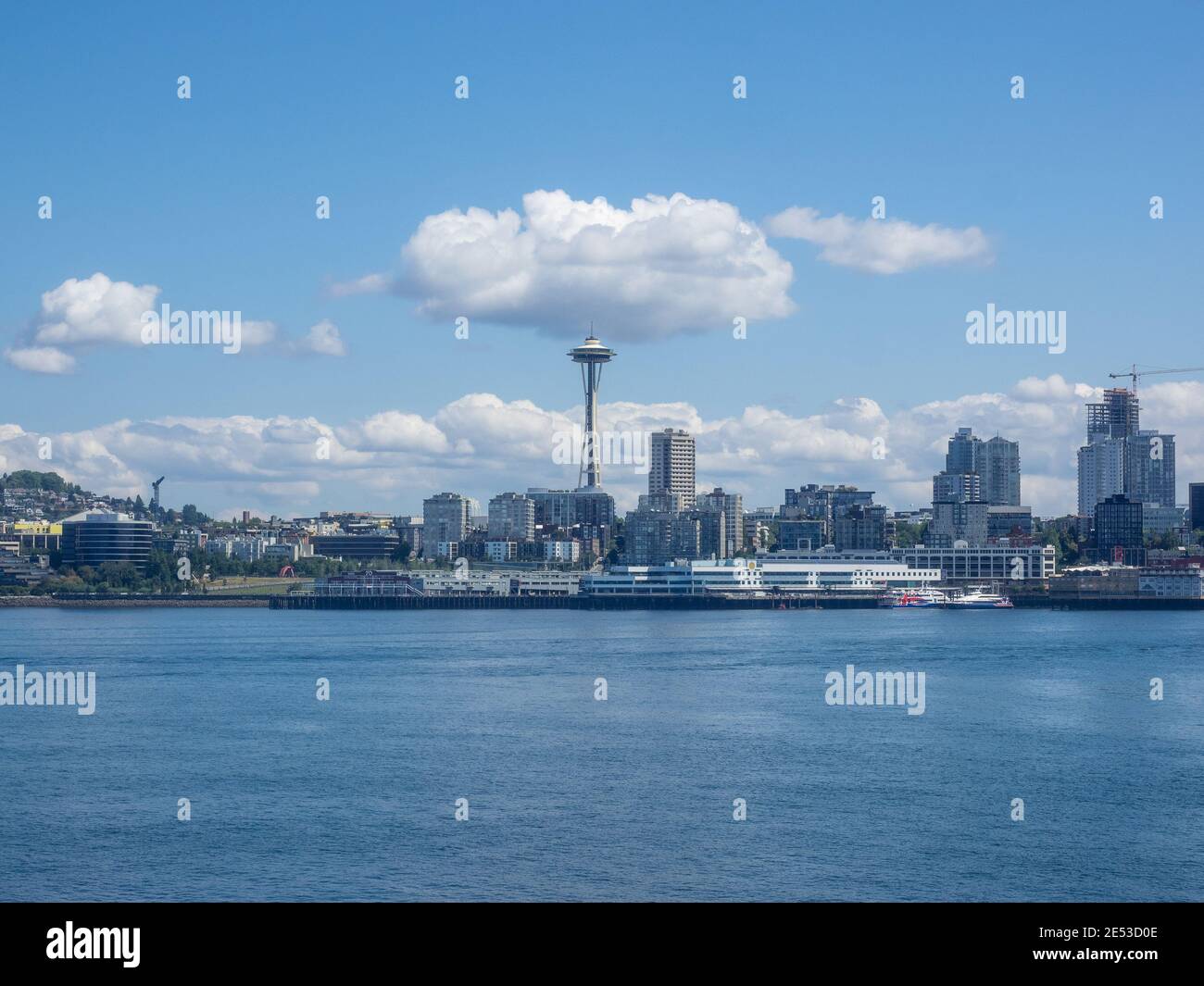 Seattle's waterfront from the Bainbridge Island ferry as it approaches ...