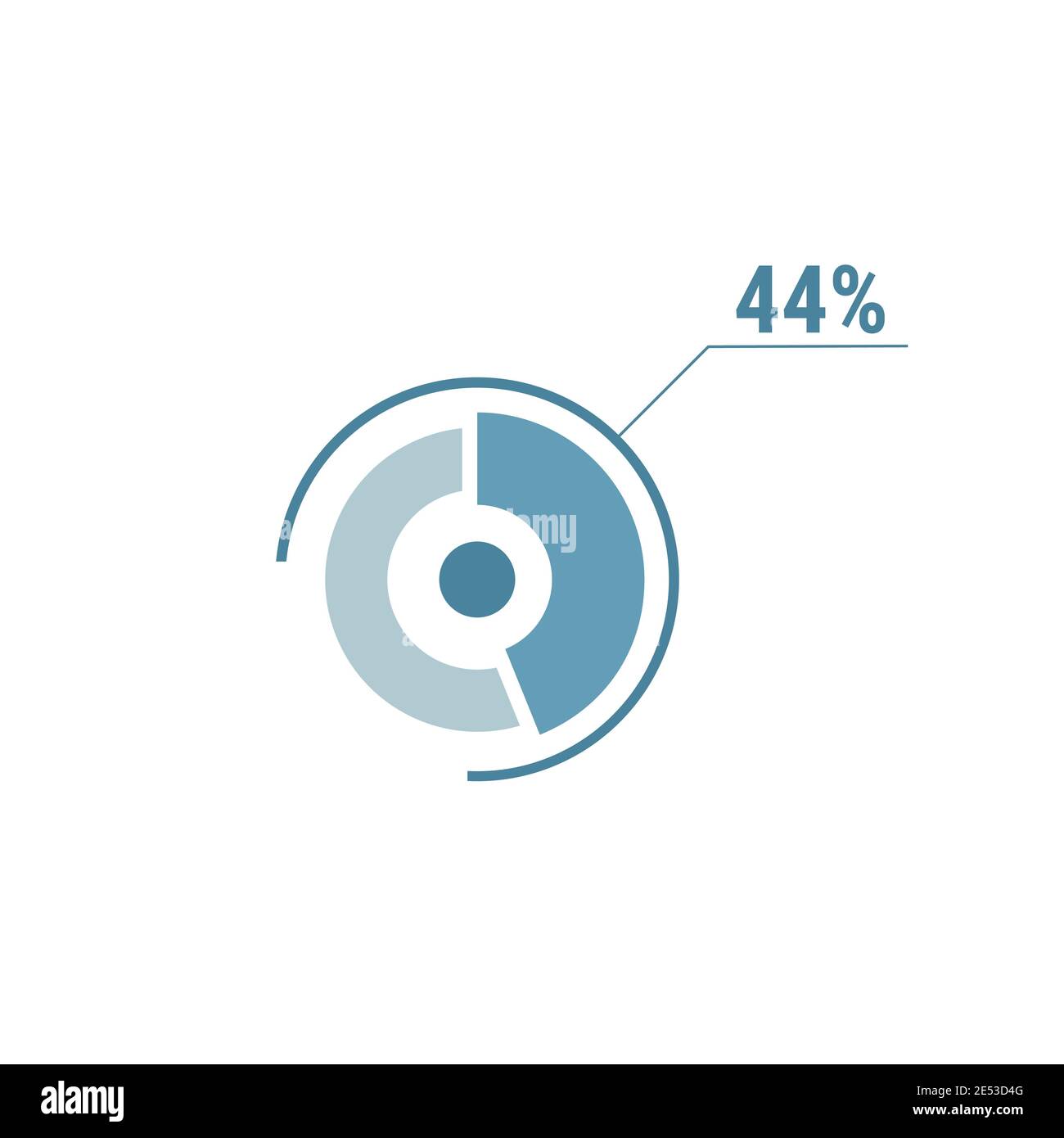 Circle diagram forty four percent pie chart 44. Circle percentage ...