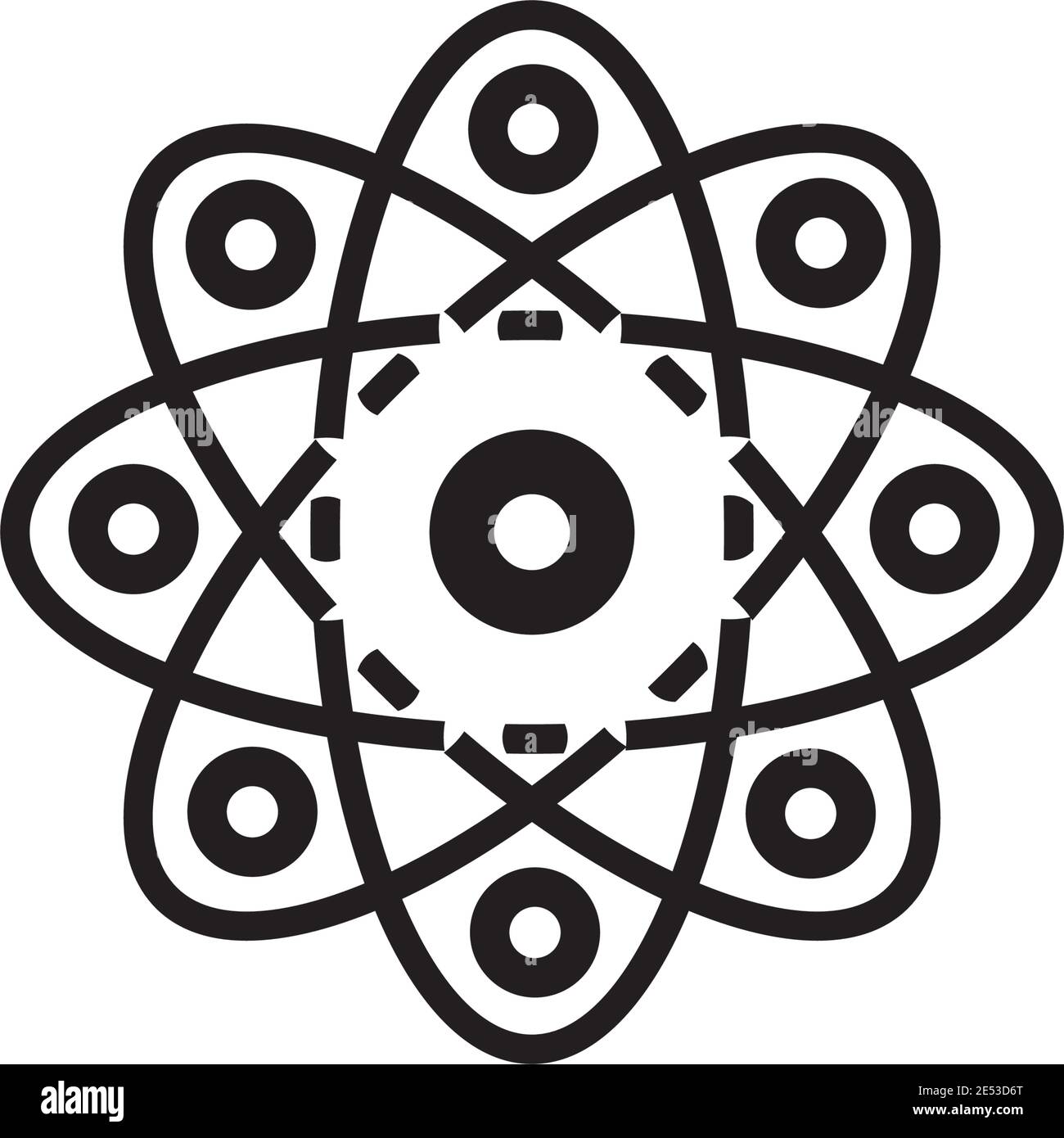 Atom chain icon logo design inspiraiton vector template Stock Vector ...