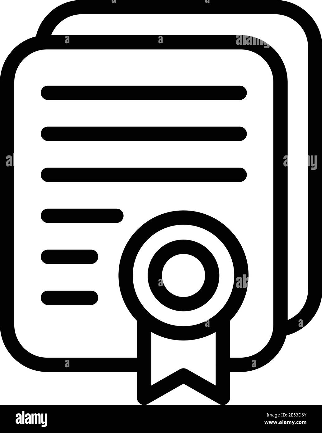 Rent certificate icon. Outline rent certificate vector icon for web ...