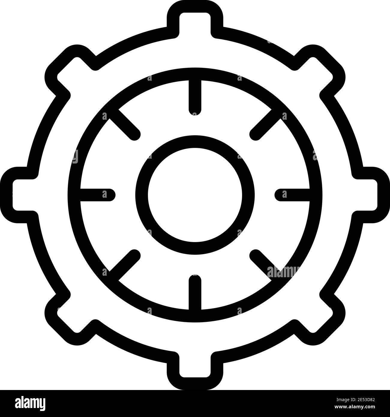 Circular manhole icon. Outline circular manhole vector icon for web ...