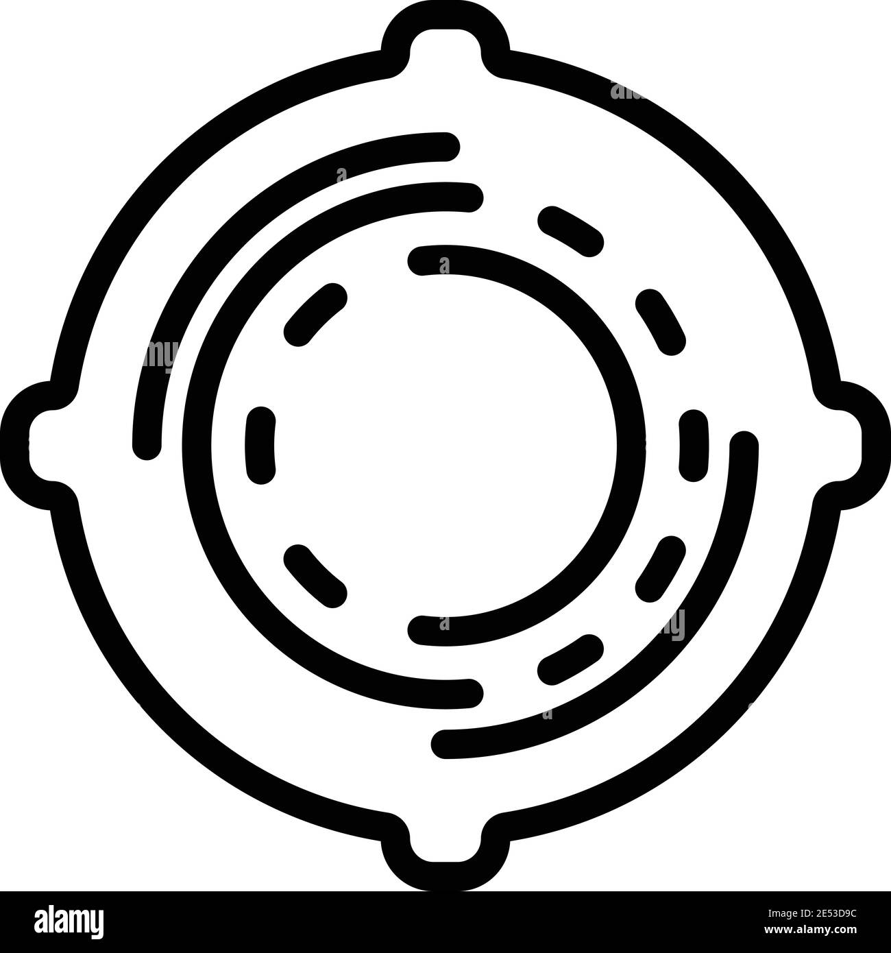 Surface manhole icon. Outline surface manhole vector icon for web ...