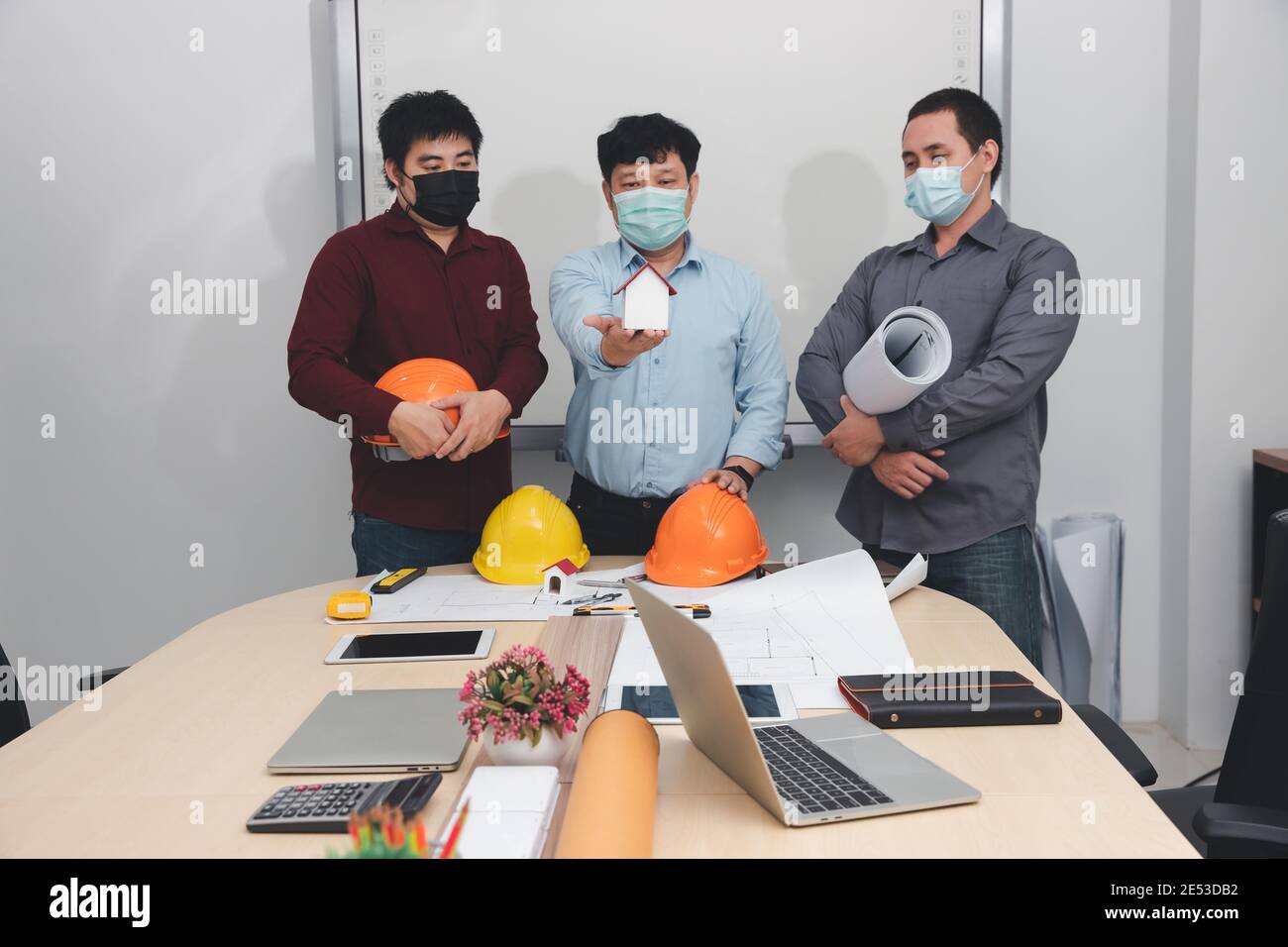 Engineer and Architect concept, Engineer Architects and Interior ...