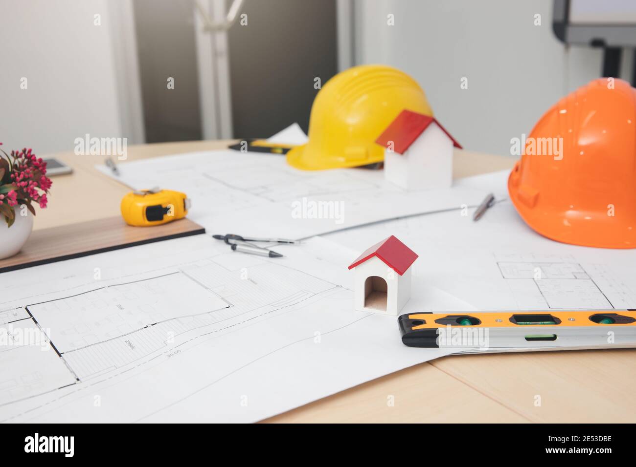 Engineer and Architect concept, Engineer Architects and Interior ...
