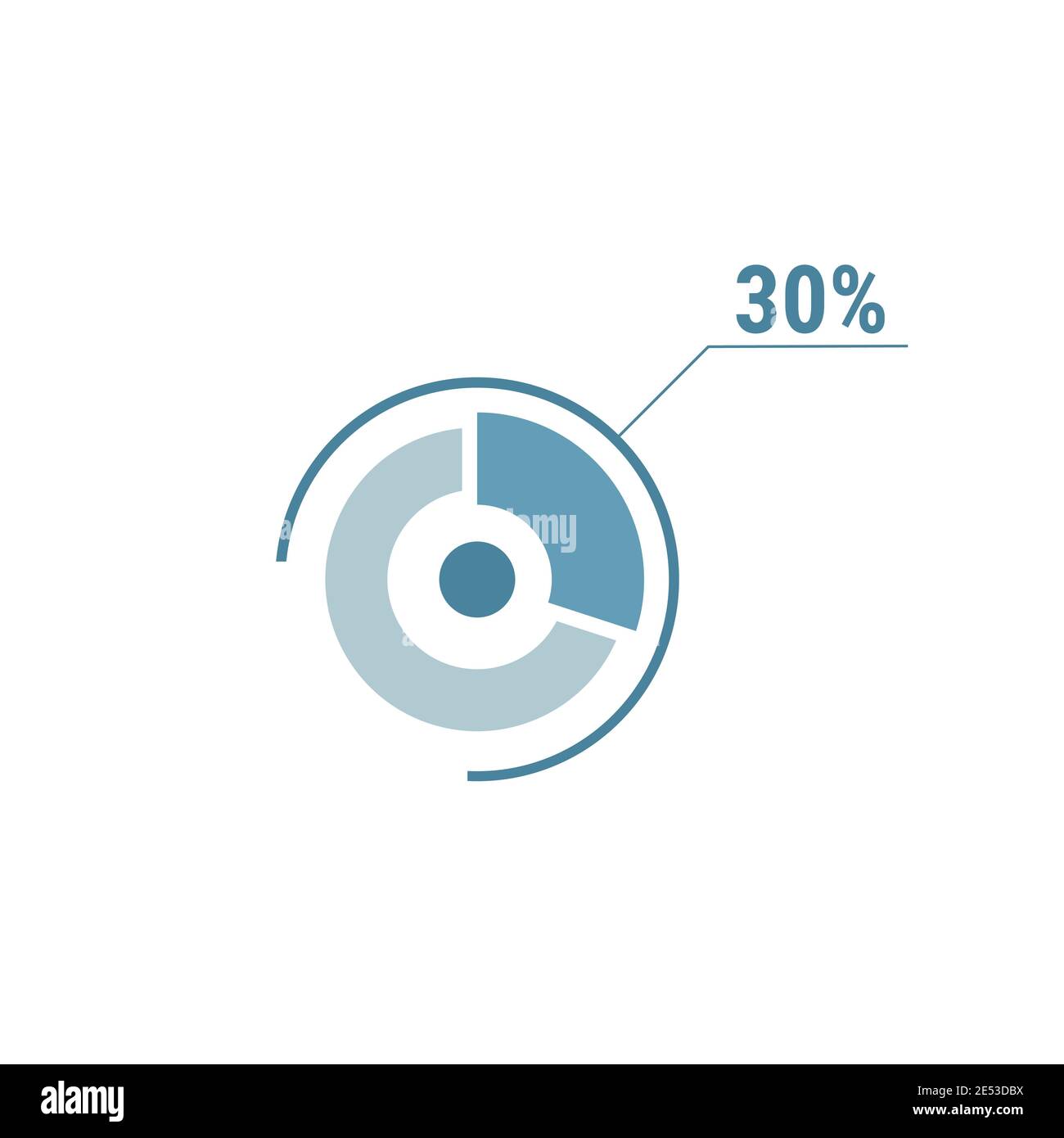 Thirty percent chart, 30 percentage diagram. Vector circle chart design ...