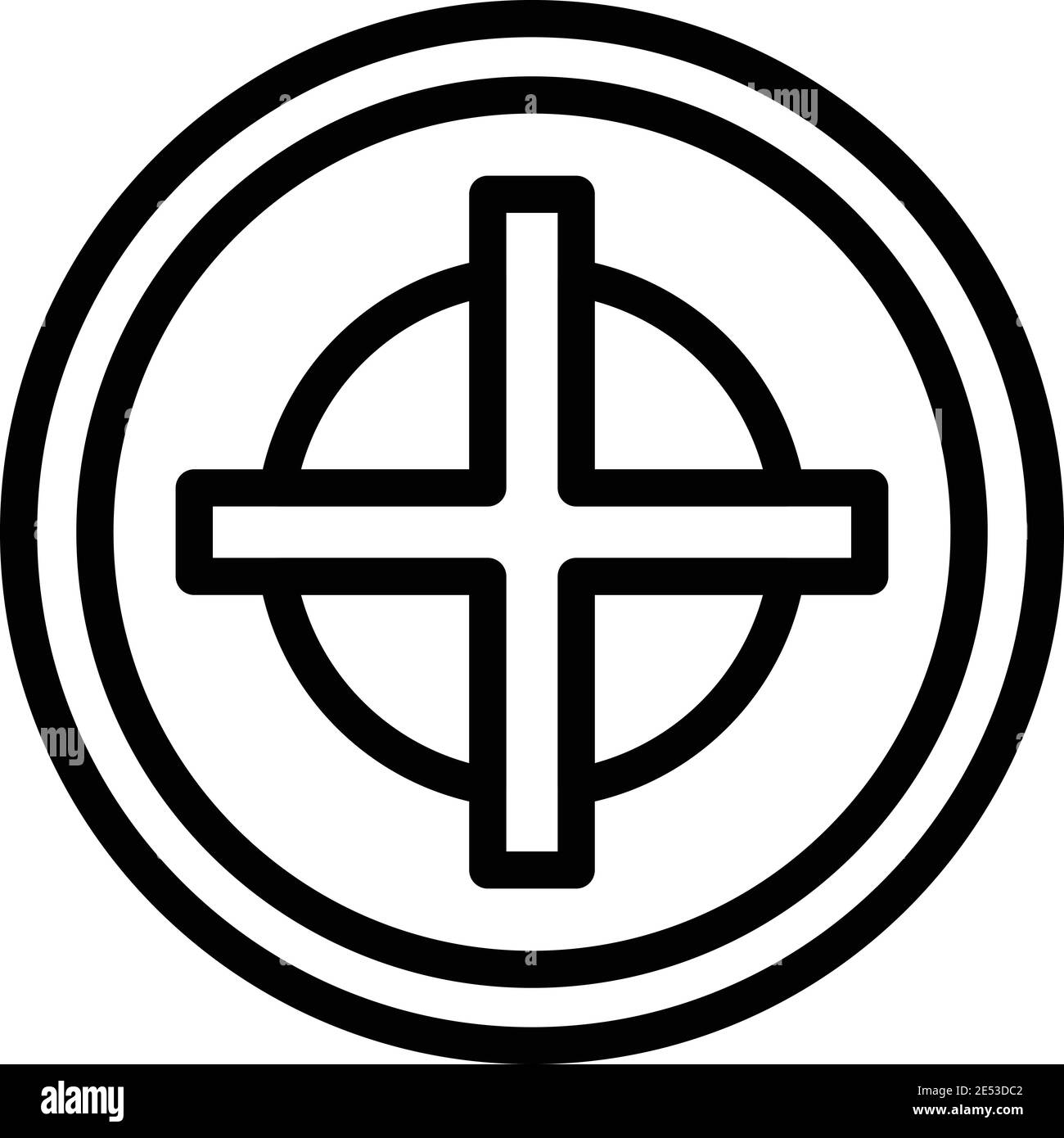Floor manhole icon. Outline floor manhole vector icon for web design ...