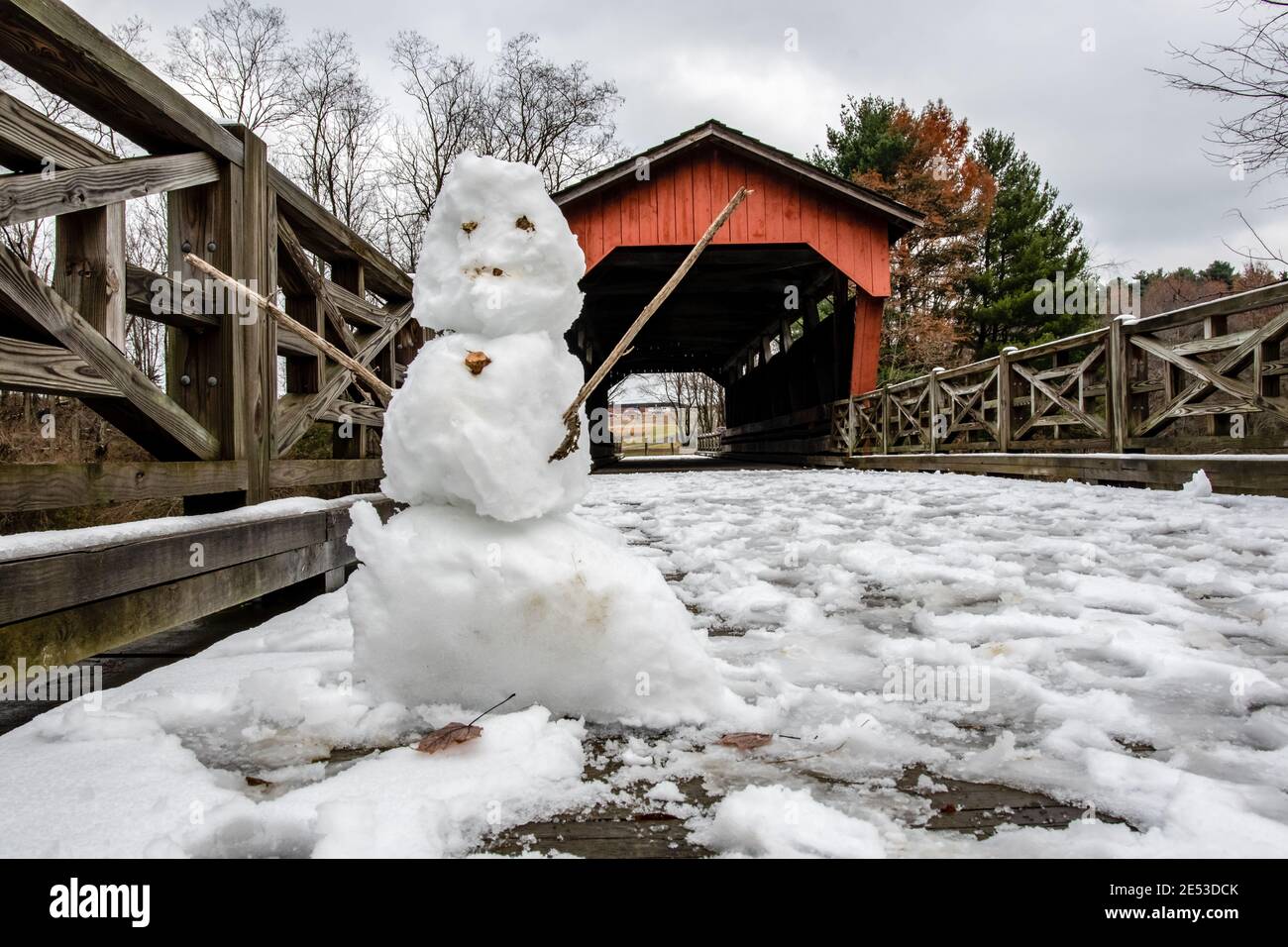 St. Clairsville, Ohio/USA-November 17, 2018: Snowman in front of the ...