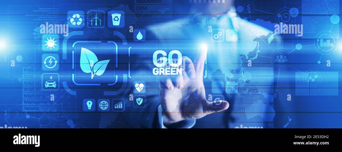 GO green eco technology ecology earth planet saving alternative energy ...