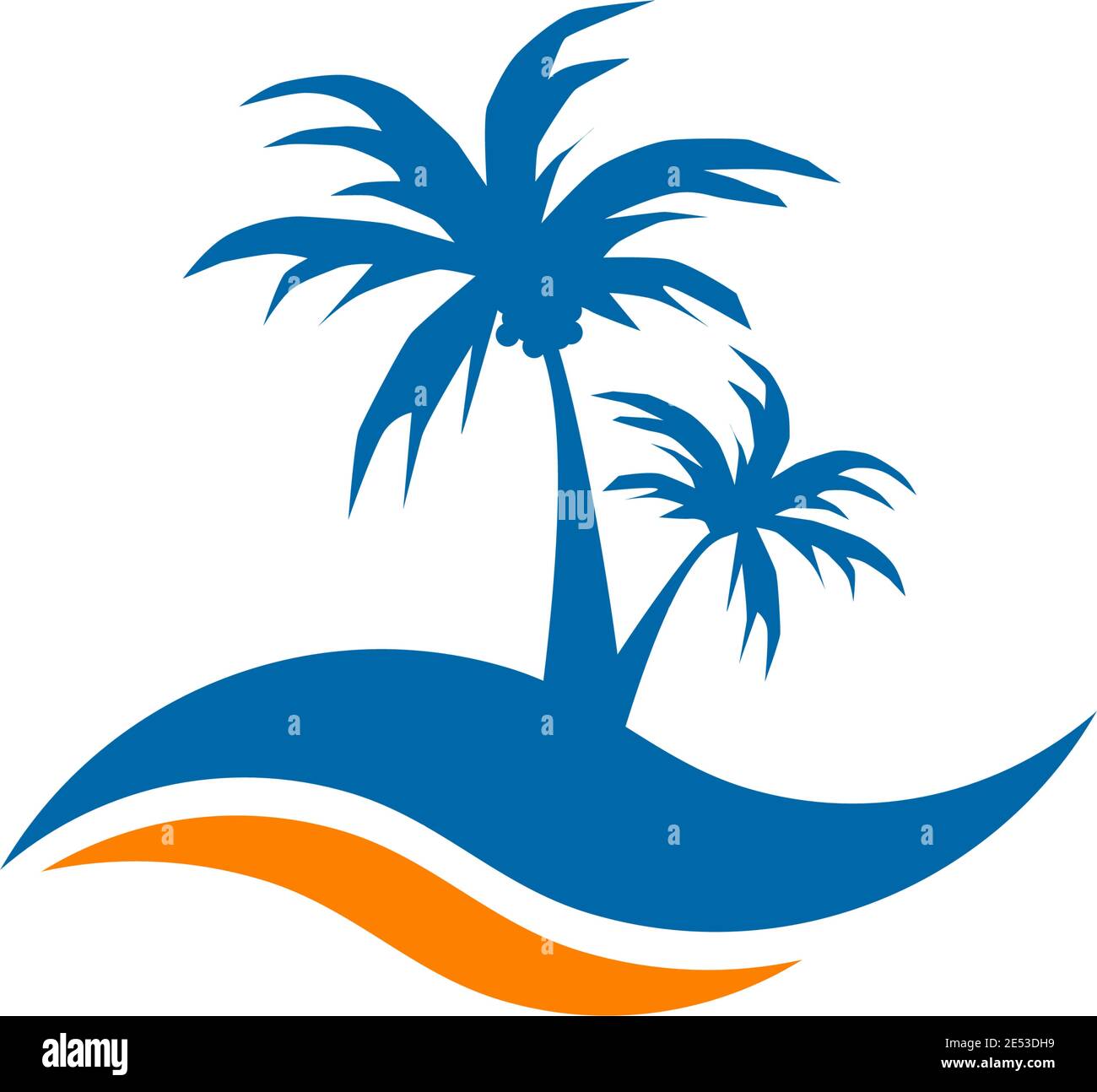 Coconut tree icon logo design inspiration vector template Stock Vector ...
