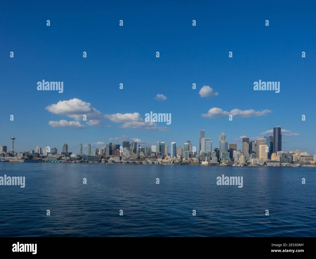 Seattle's waterfront from the Bainbridge Island ferry as it approaches ...