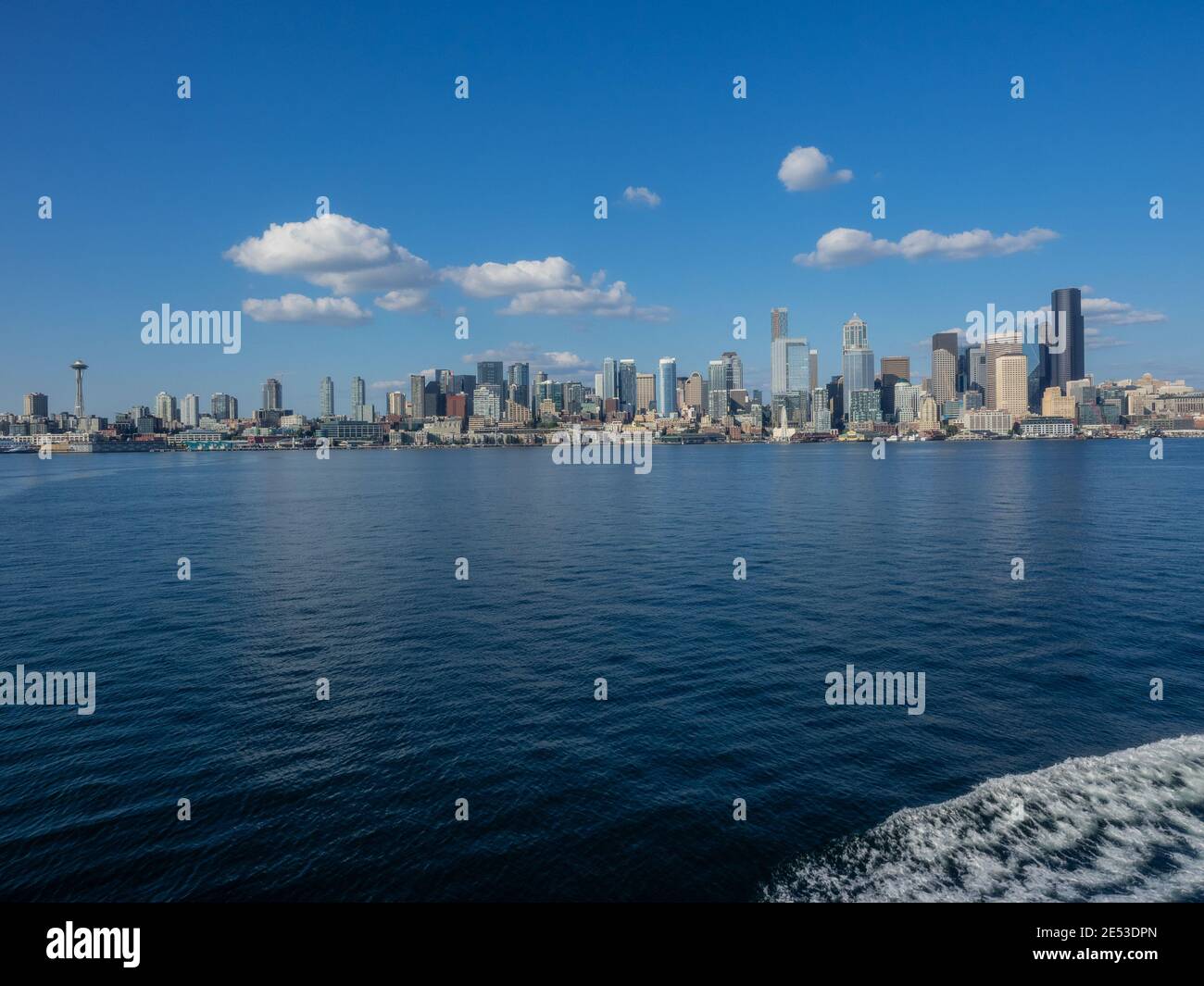 Seattle's waterfront from the Bainbridge Island ferry as it approaches ...