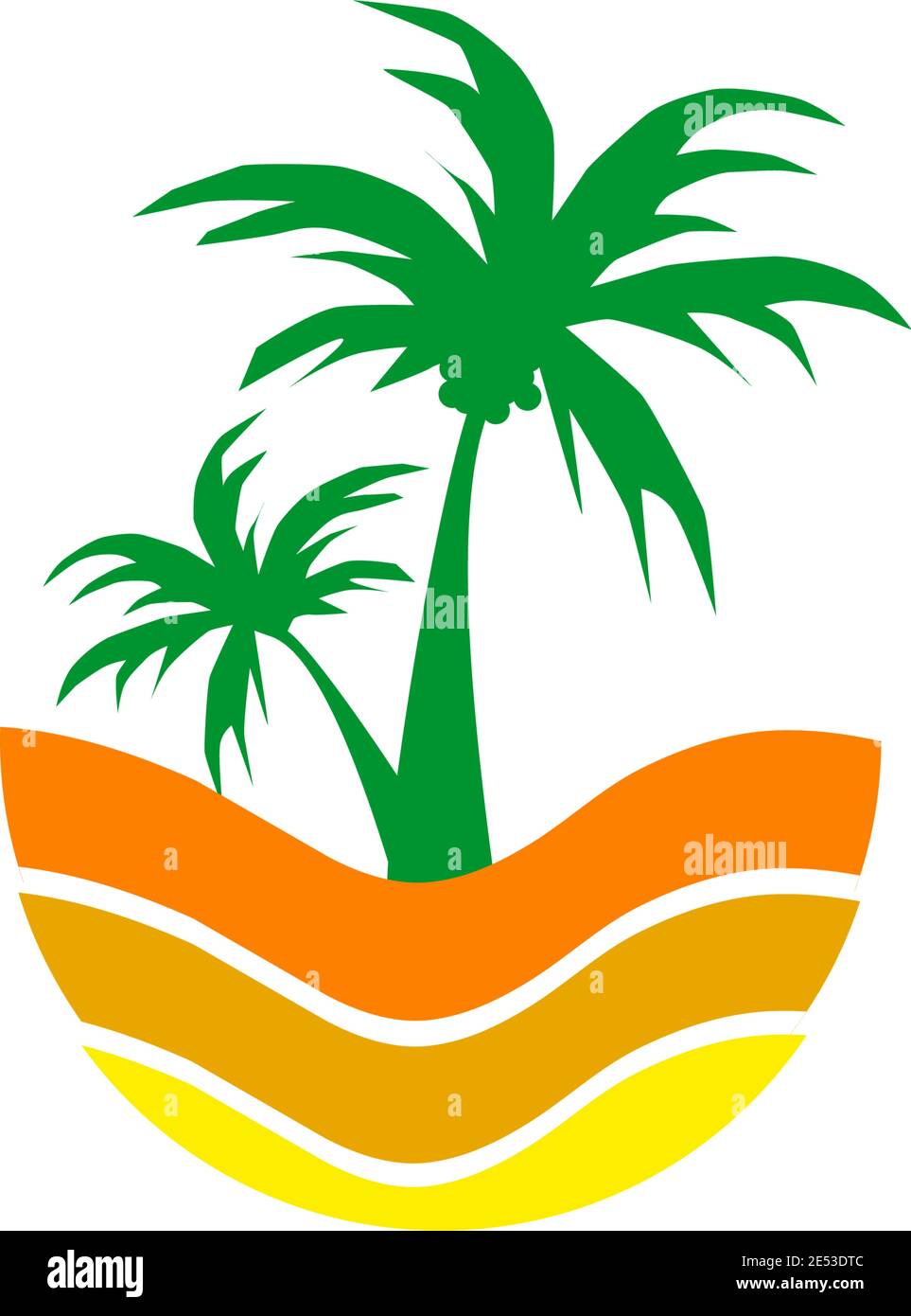 Coconut tree icon logo design inspiration vector template Stock Vector ...