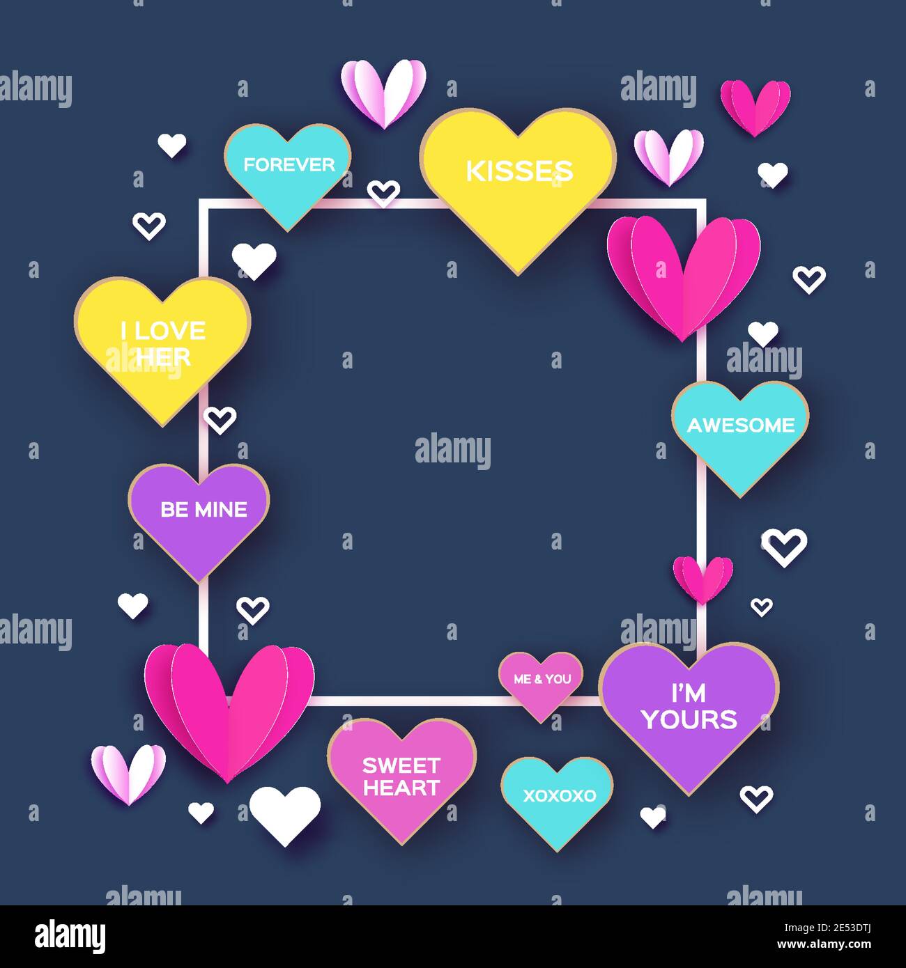 Woman showing heart shape finger frame Stock Vector Images - Alamy