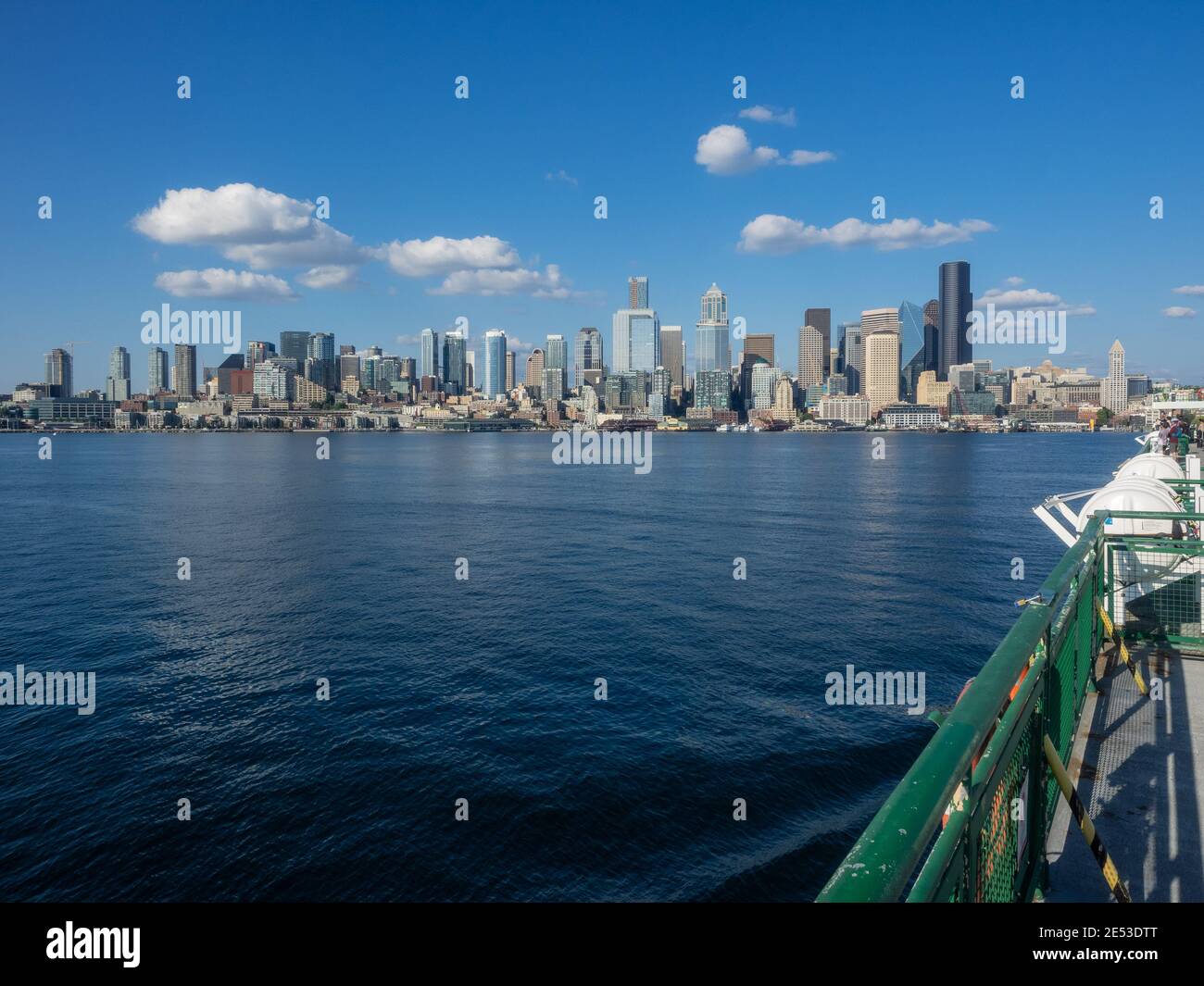 Seattle's waterfront from the Bainbridge Island ferry as it approaches ...