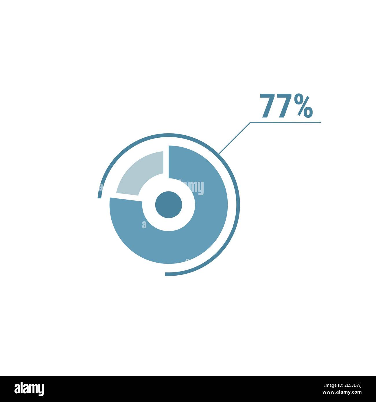 77 percent pie chart hi-res stock photography and images - Alamy