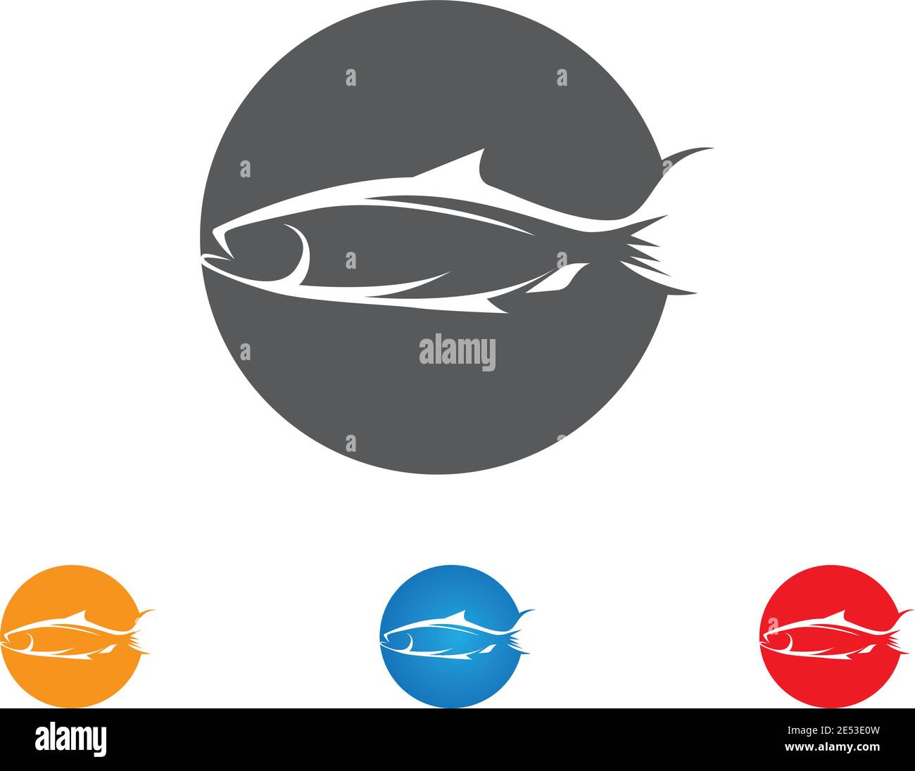 Fish icon logo vector Stock Vector Image & Art - Alamy