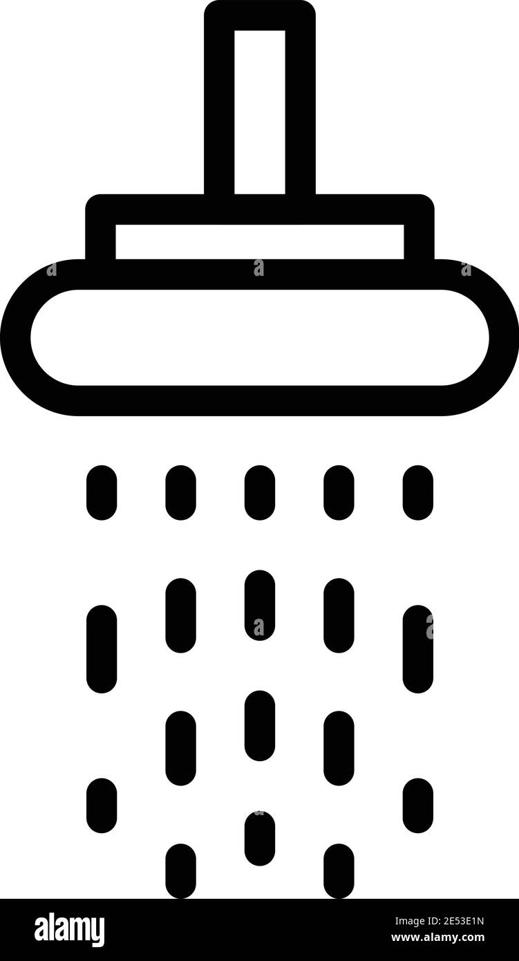 Shower head icon. Outline shower head vector icon for web design ...