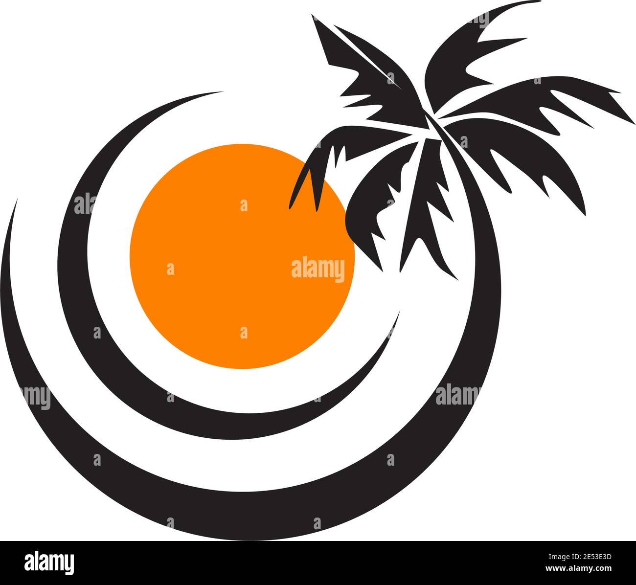 Coconut tree icon logo design inspiration vector template Stock Vector ...
