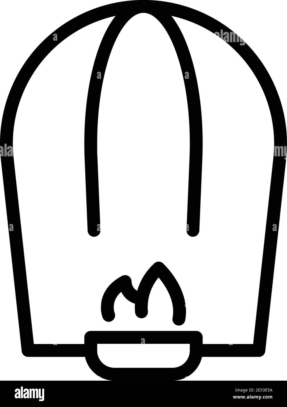 Night floating lantern icon. Outline night floating lantern vector icon ...