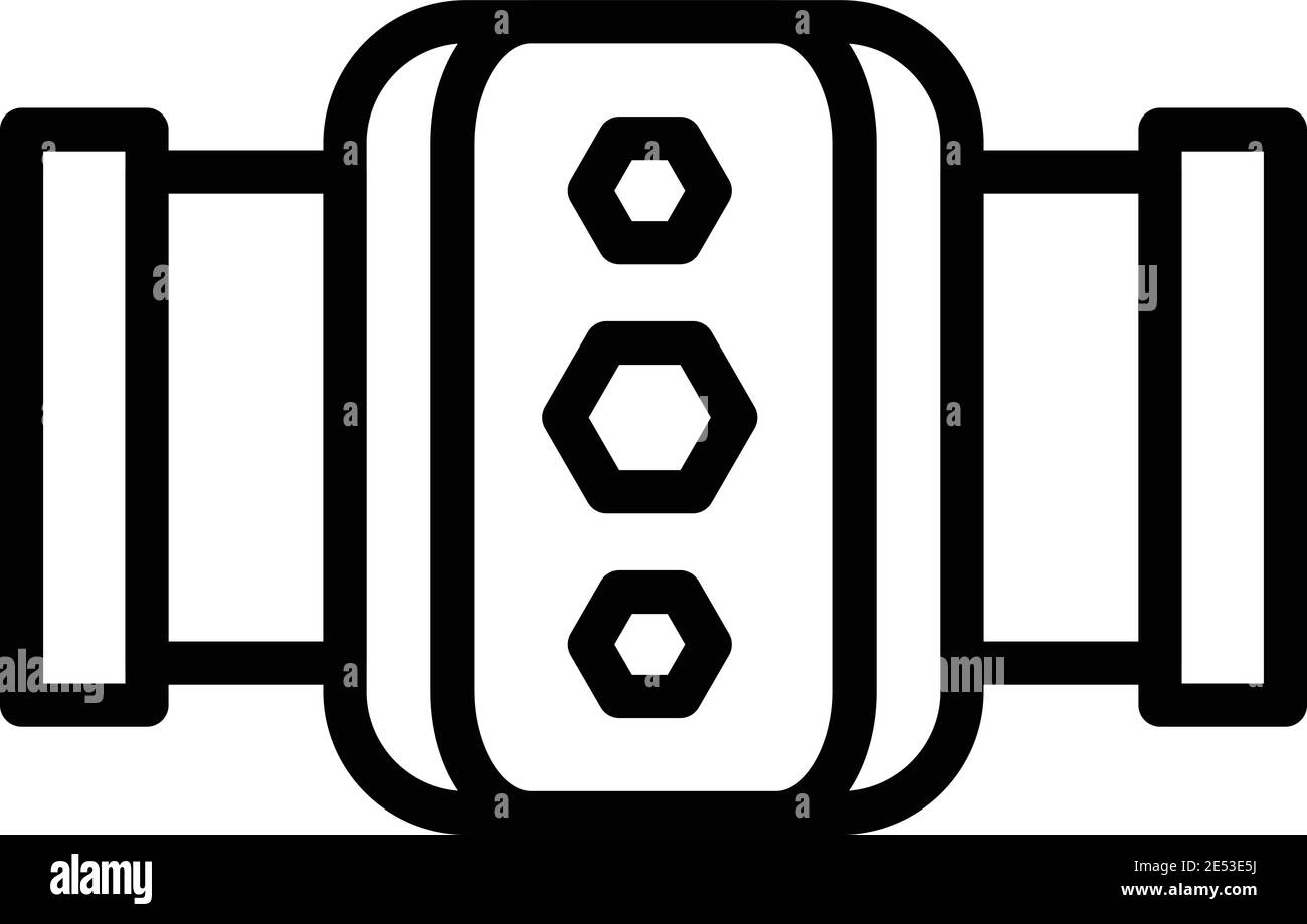 Sewage pipe icon. Outline sewage pipe vector icon for web design ...