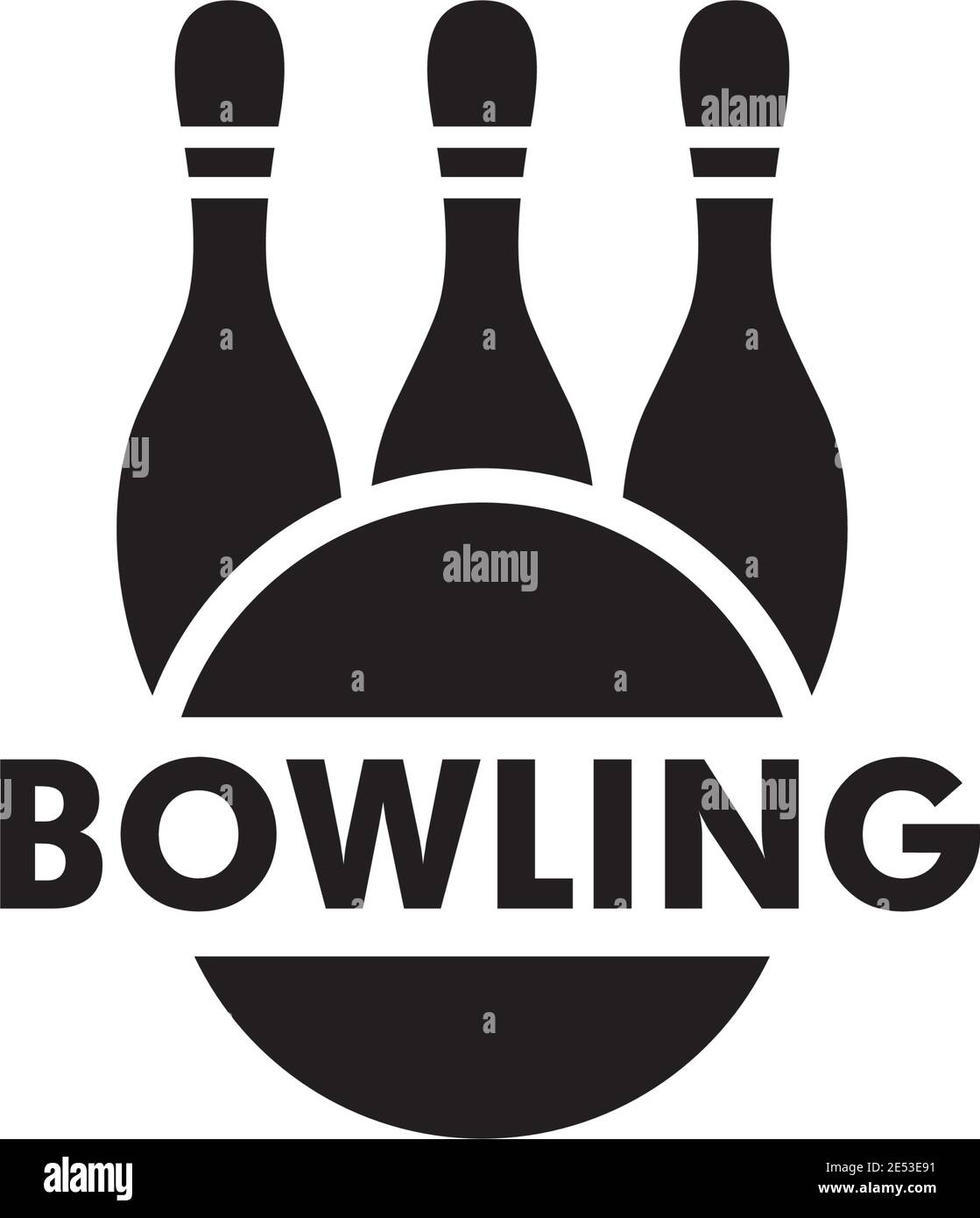 Bowling sport icon logo design inspiration vector template Stock Vector ...