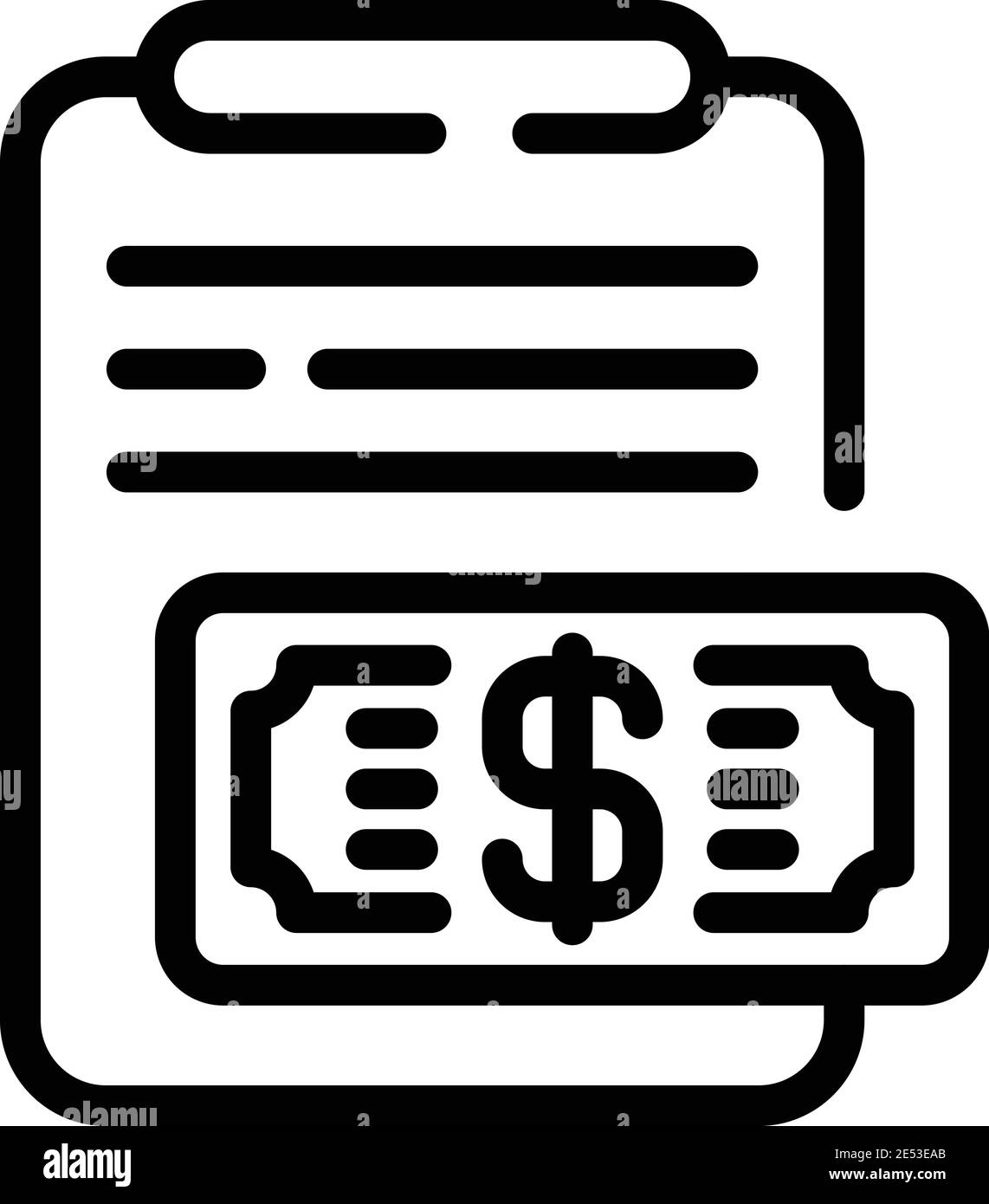 Price rent contract icon. Outline price rent contract vector icon for ...