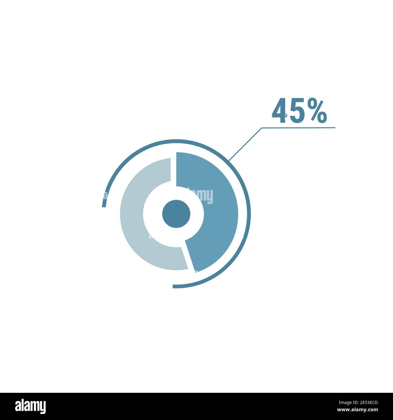 Circle diagram forty five percent pie chart 45. Circle percentage ...
