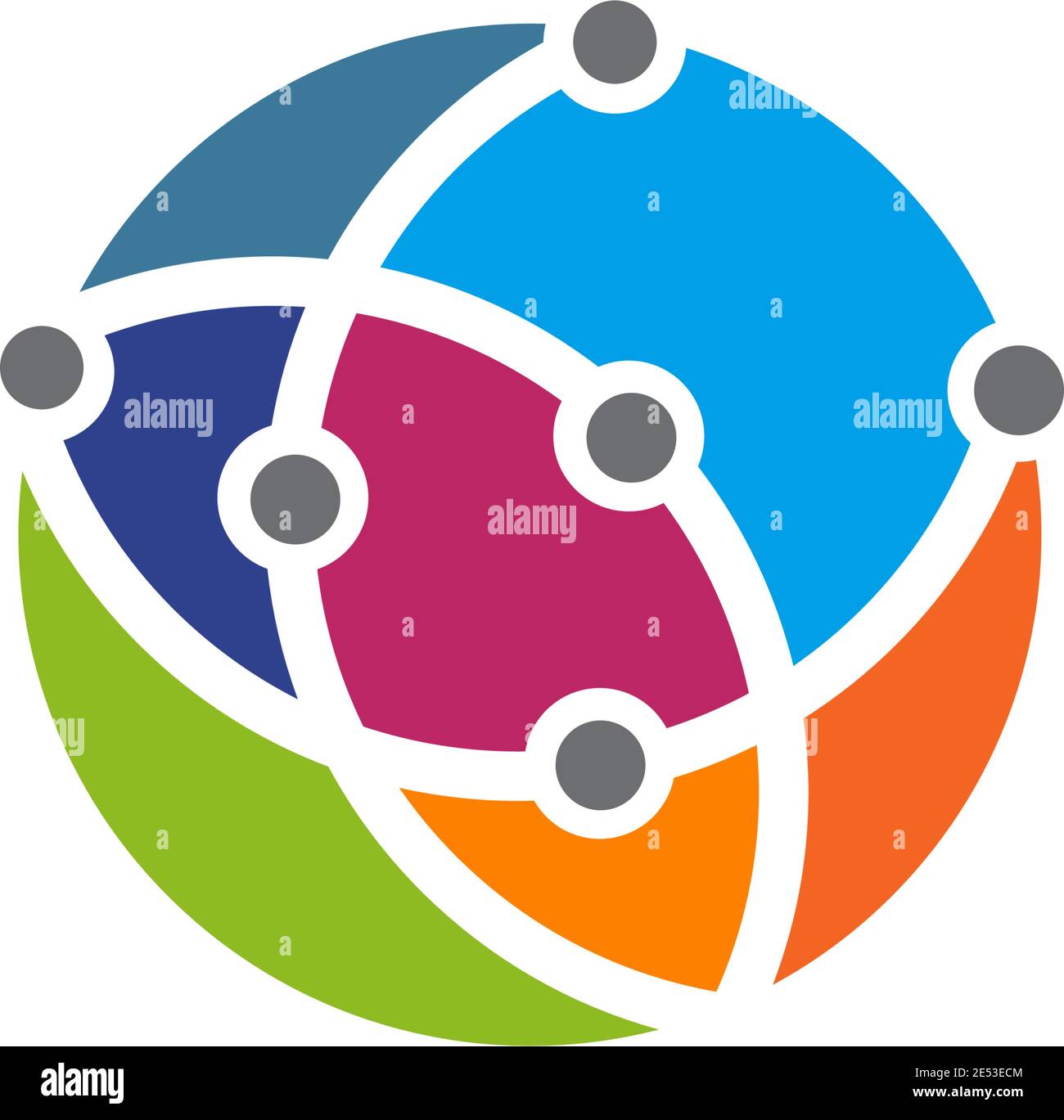 Atom chain icon logo design inspiraiton vector template Stock Vector ...