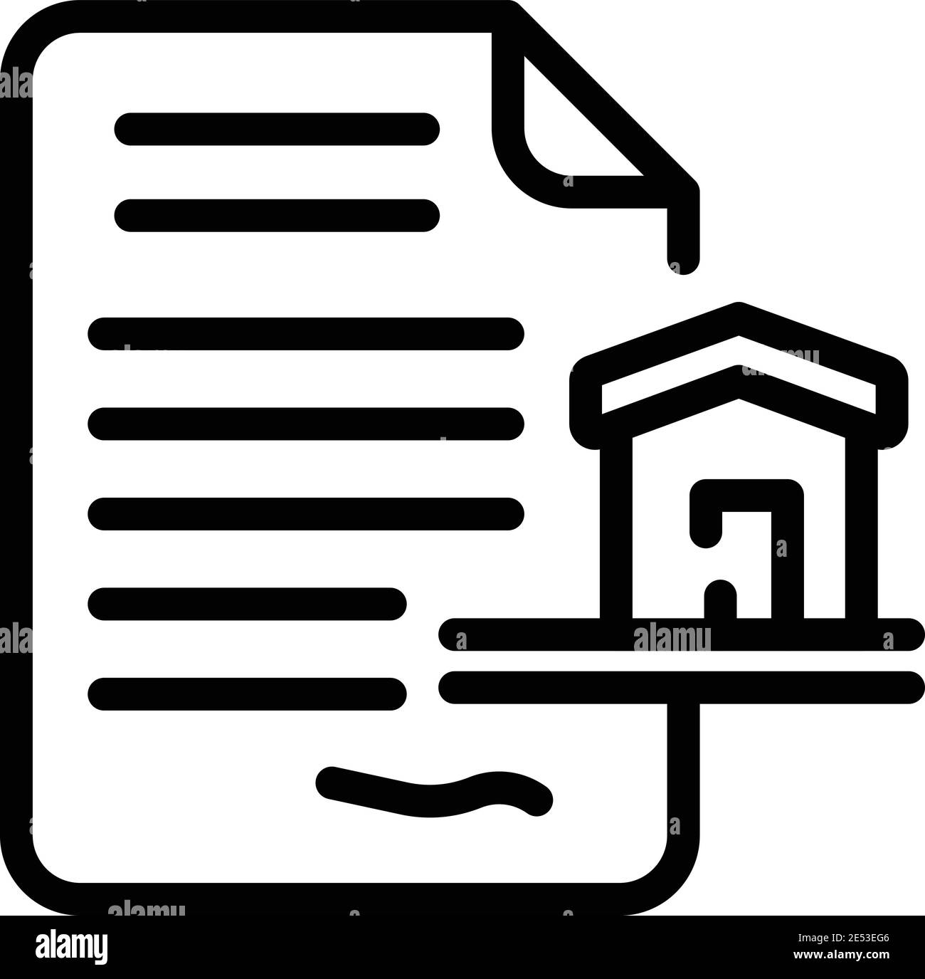 Property papers icon. Outline property papers vector icon for web ...