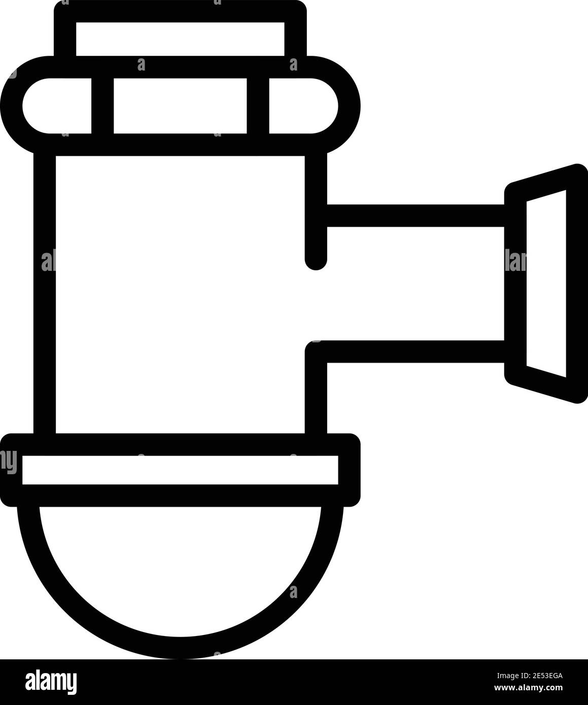 Pipe tube icon. Outline pipe tube vector icon for web design isolated ...
